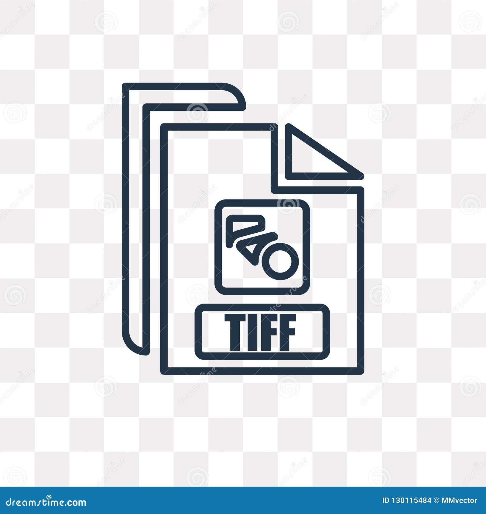 Tiff Vector Icon Isolated On Transparent Background, Tiff Trans ...