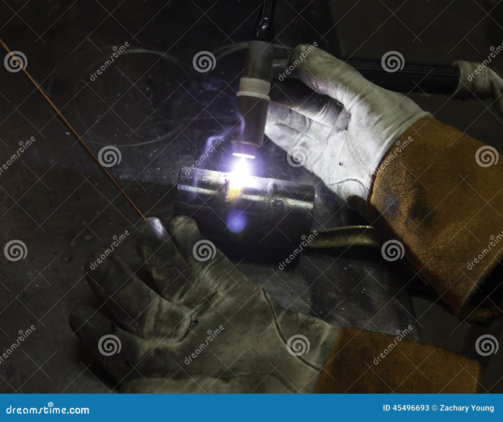 TIG Weld Test stock image. Image of industrial, craftsman - 45496693