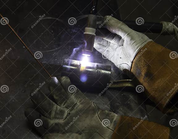 TIG Weld Test stock image. Image of industrial, craftsman - 45496693