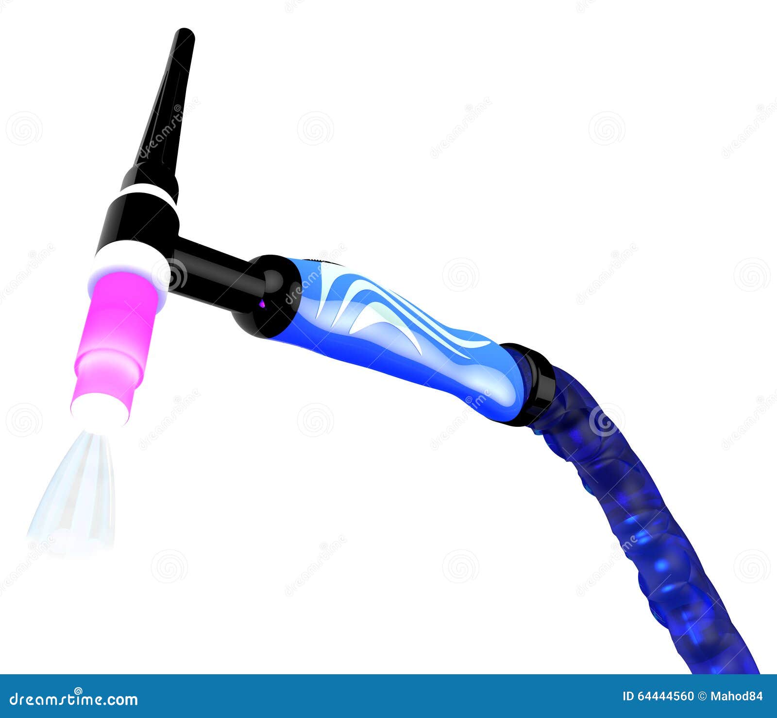Tig Welding Handle on White Background. Stock Illustration ...