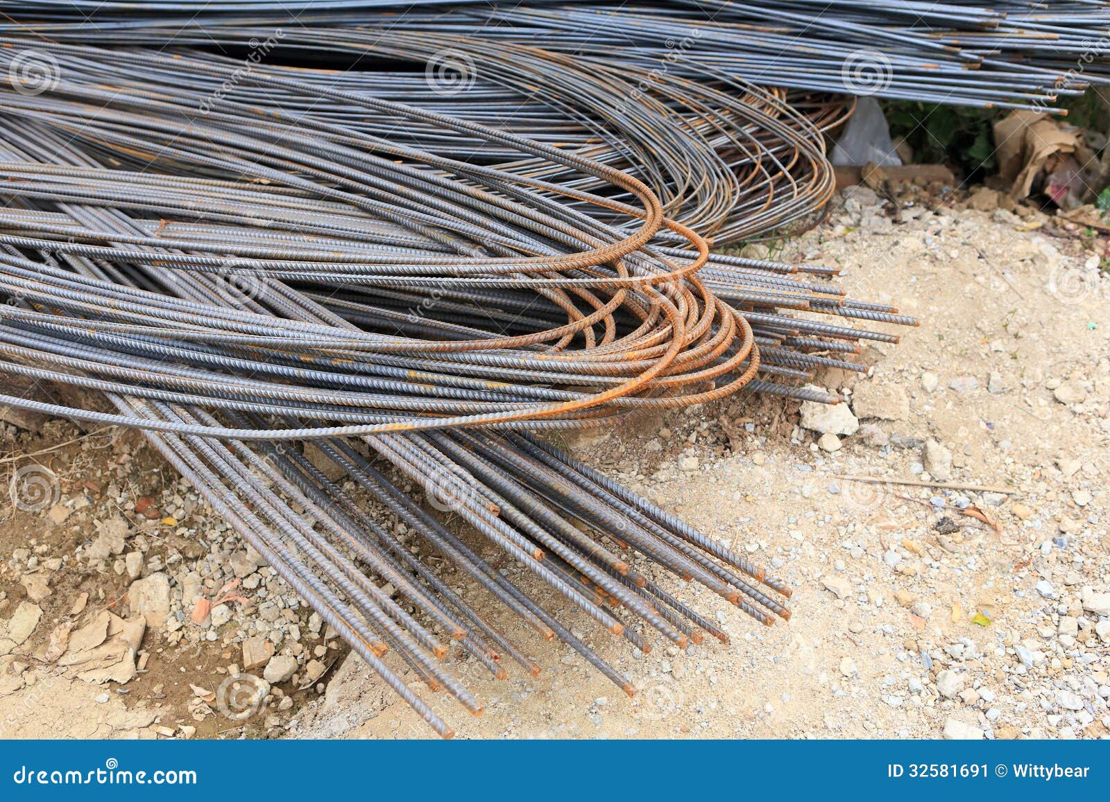 Tige En Acier Pour Le Travail De Construction Image stock - Image du ...