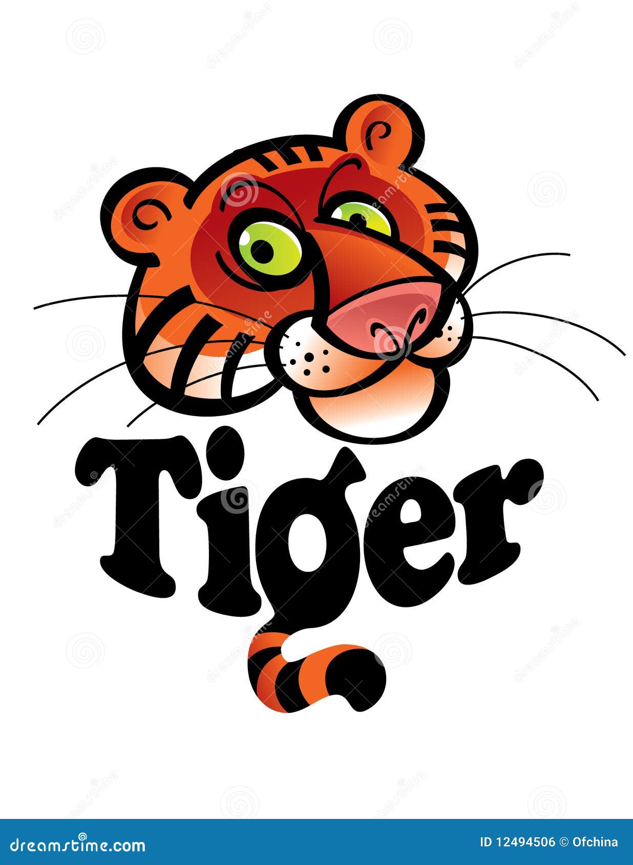 Tiger Warning Sign Vector Illustration | CartoonDealer.com #2833174
