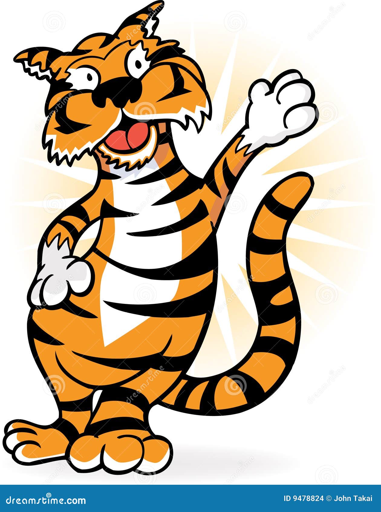 Friendly Tiger In Green Suit - Hiperrealistic Cartoon Image Stock ...