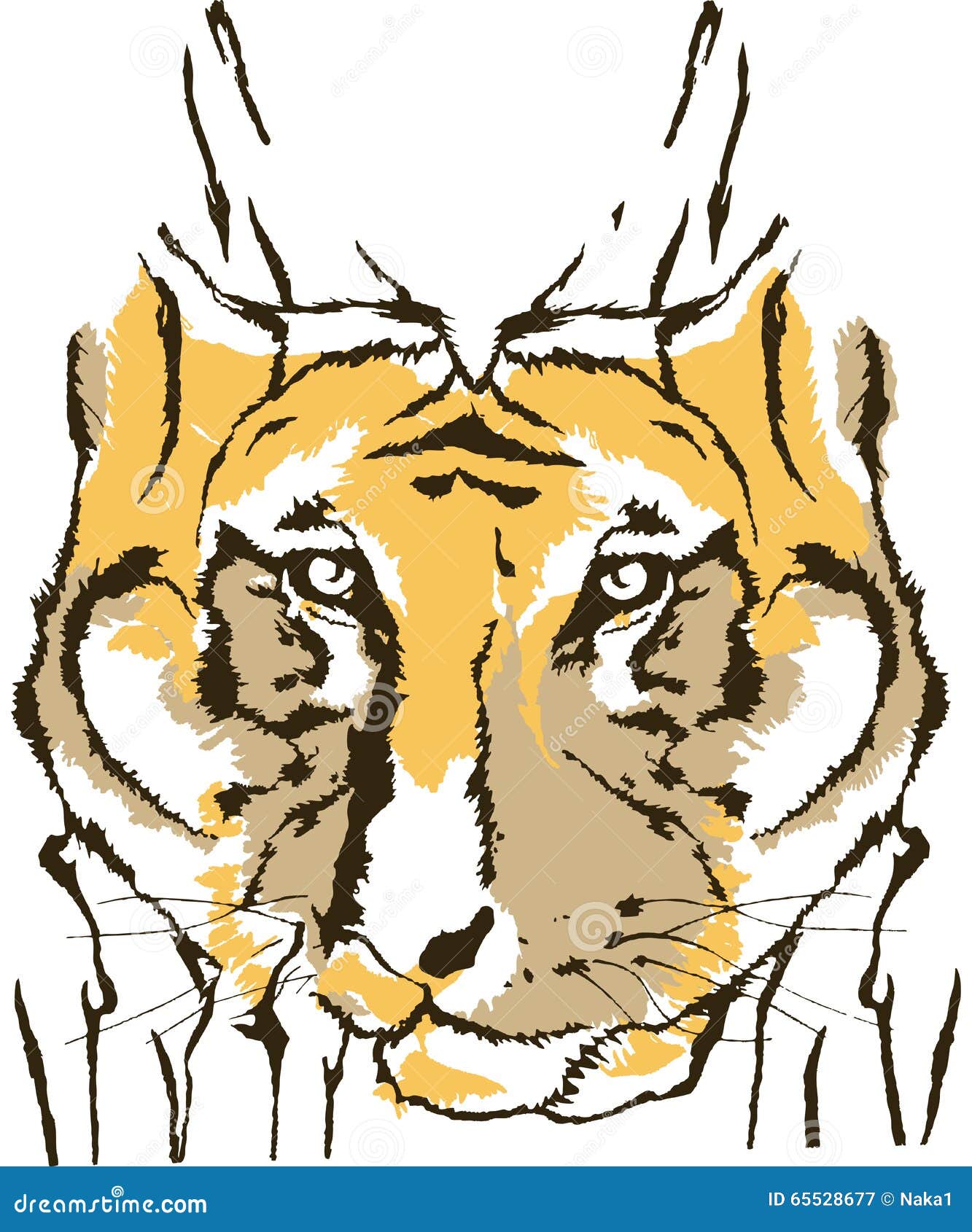 Tiger Abstract Animal Design Design Stock Illustration - Illustration ...