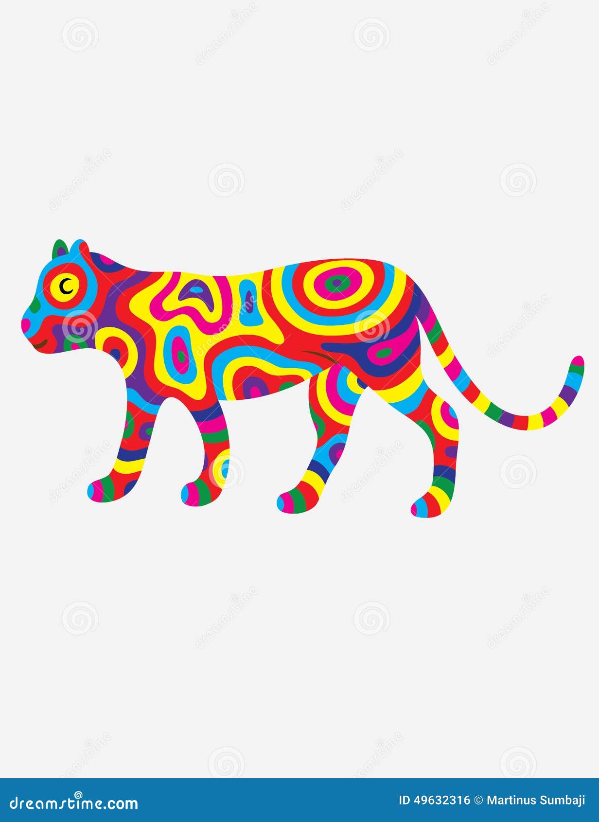 Tiger abstract colorfully stock vector. Illustration of aanimal - 49632316