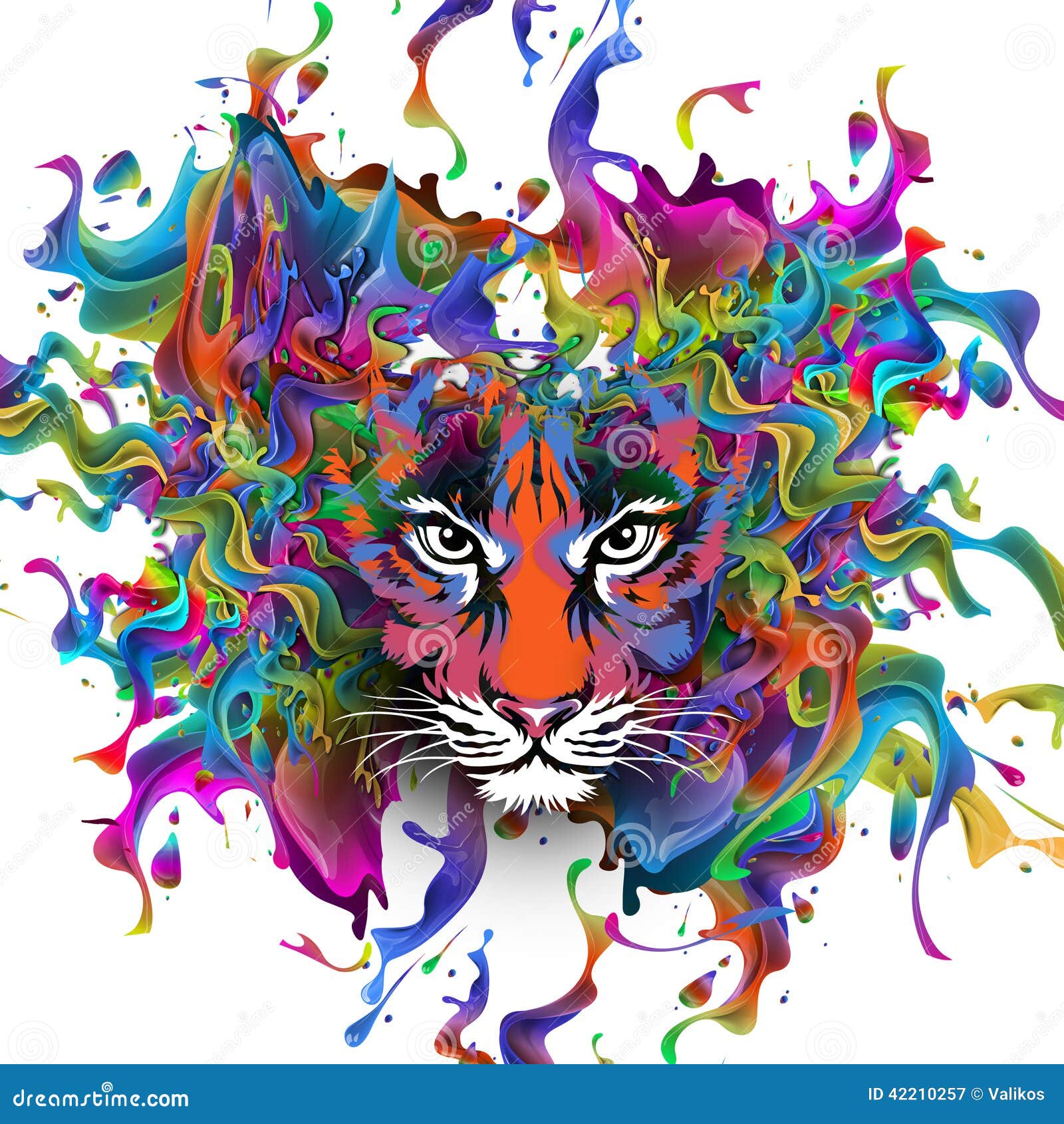 Tiger stock illustration. Illustration of cubes, design - 42210257
