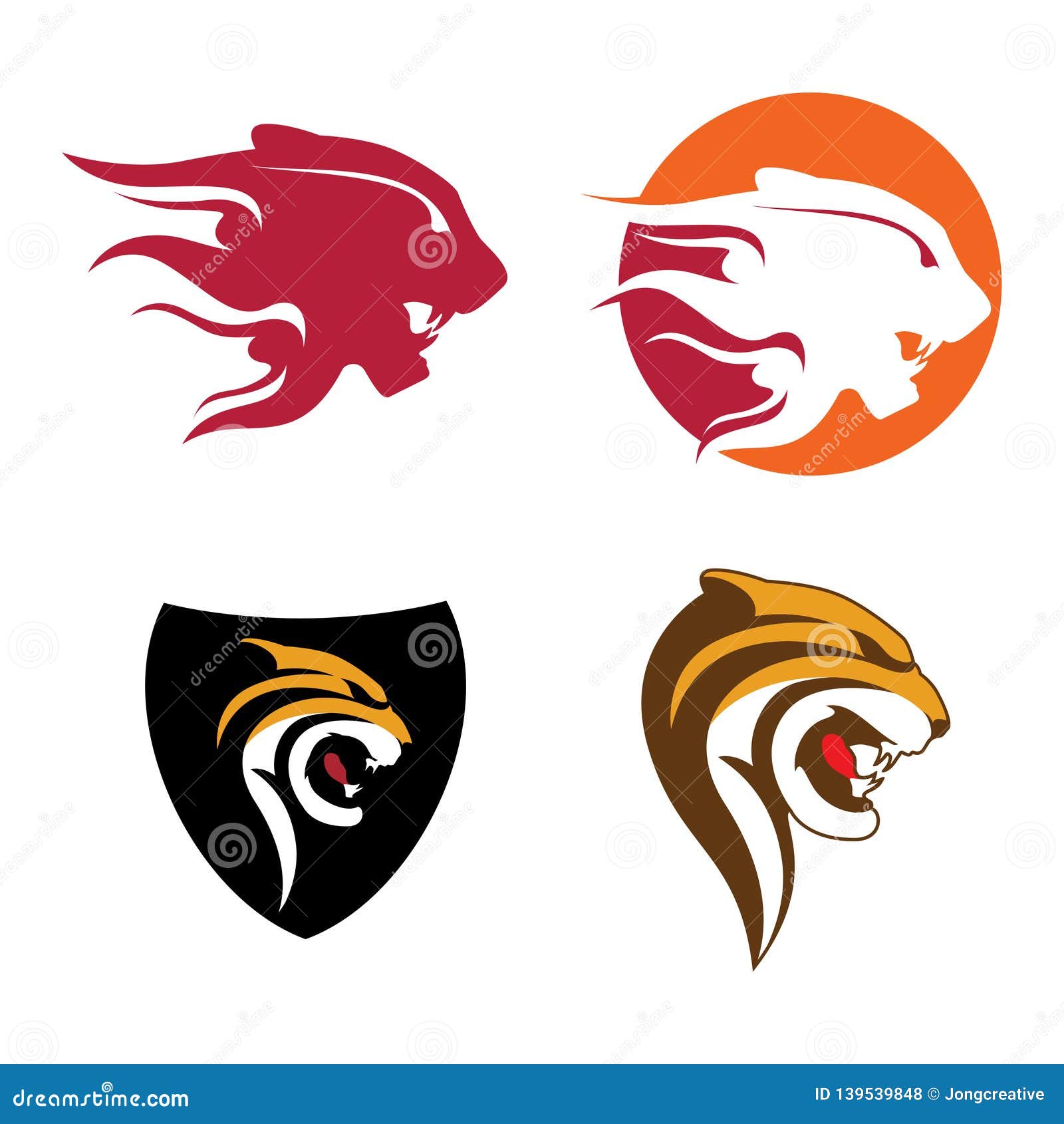 Tiger Abstract Logo Symbol Isolated Vector Template Stock Vector ...