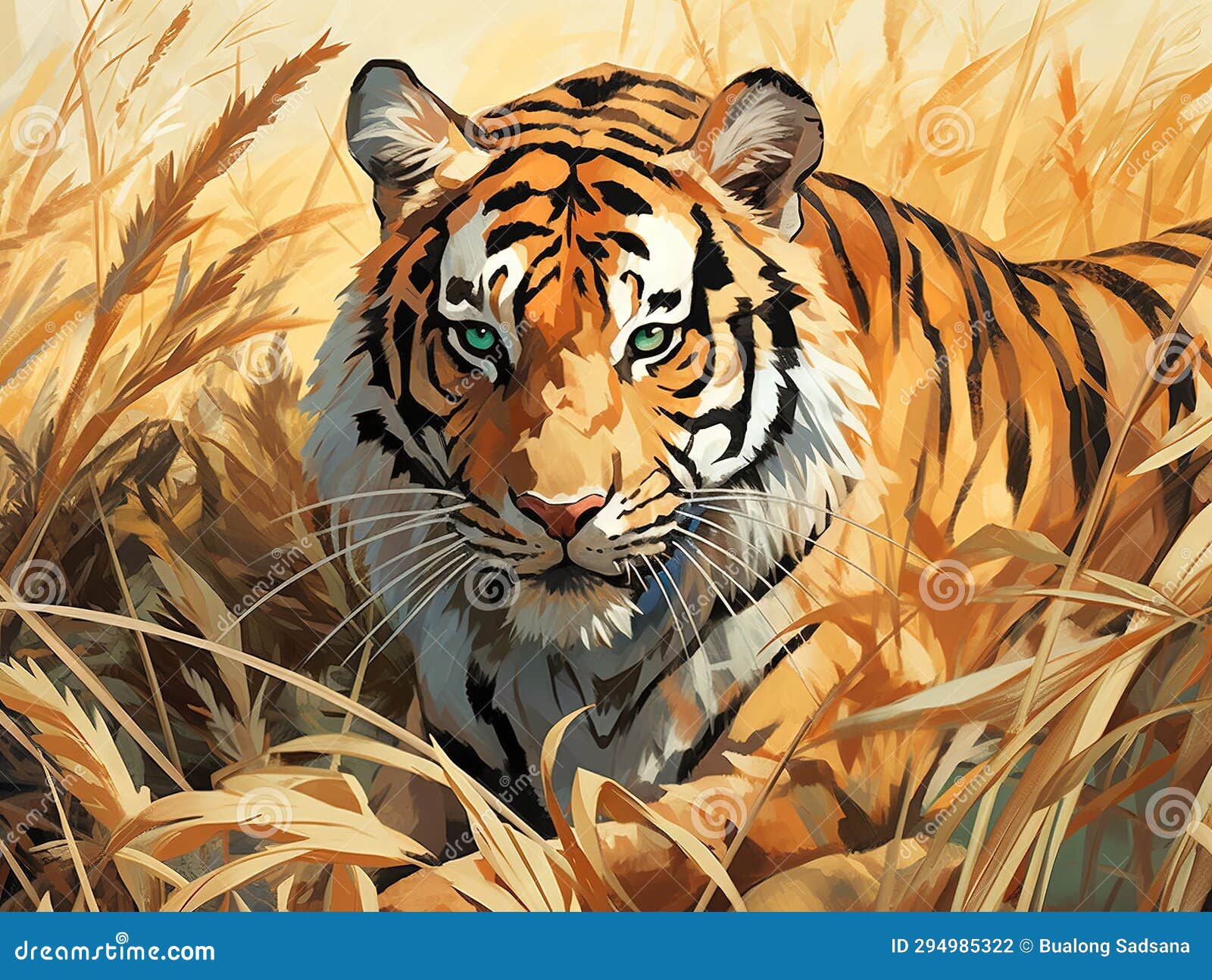 Tiger stock illustration. Illustration of imagine, predator - 294985322