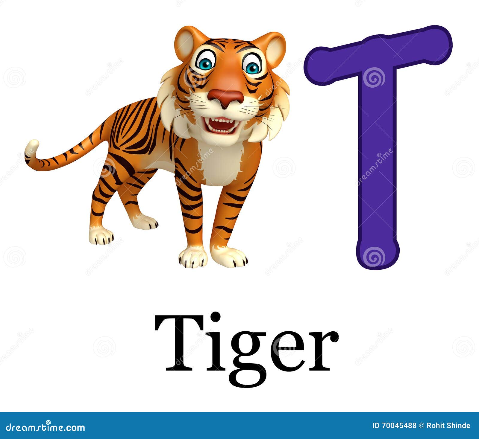 Tiger Alphabet Of Bold Orange Letters With Transparent Stripes Cartoon ...