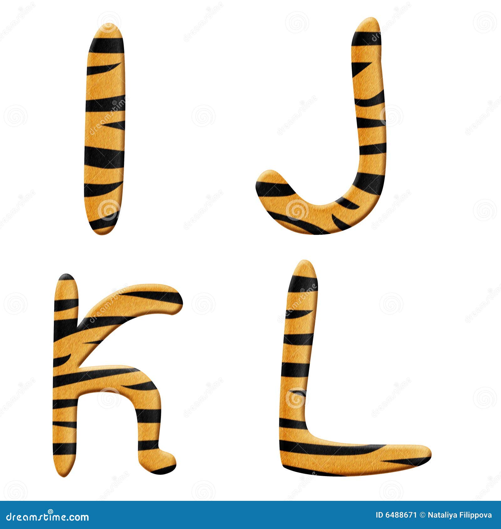 Tiger Alphabet Part 3 Stock Image - Image: 6488671