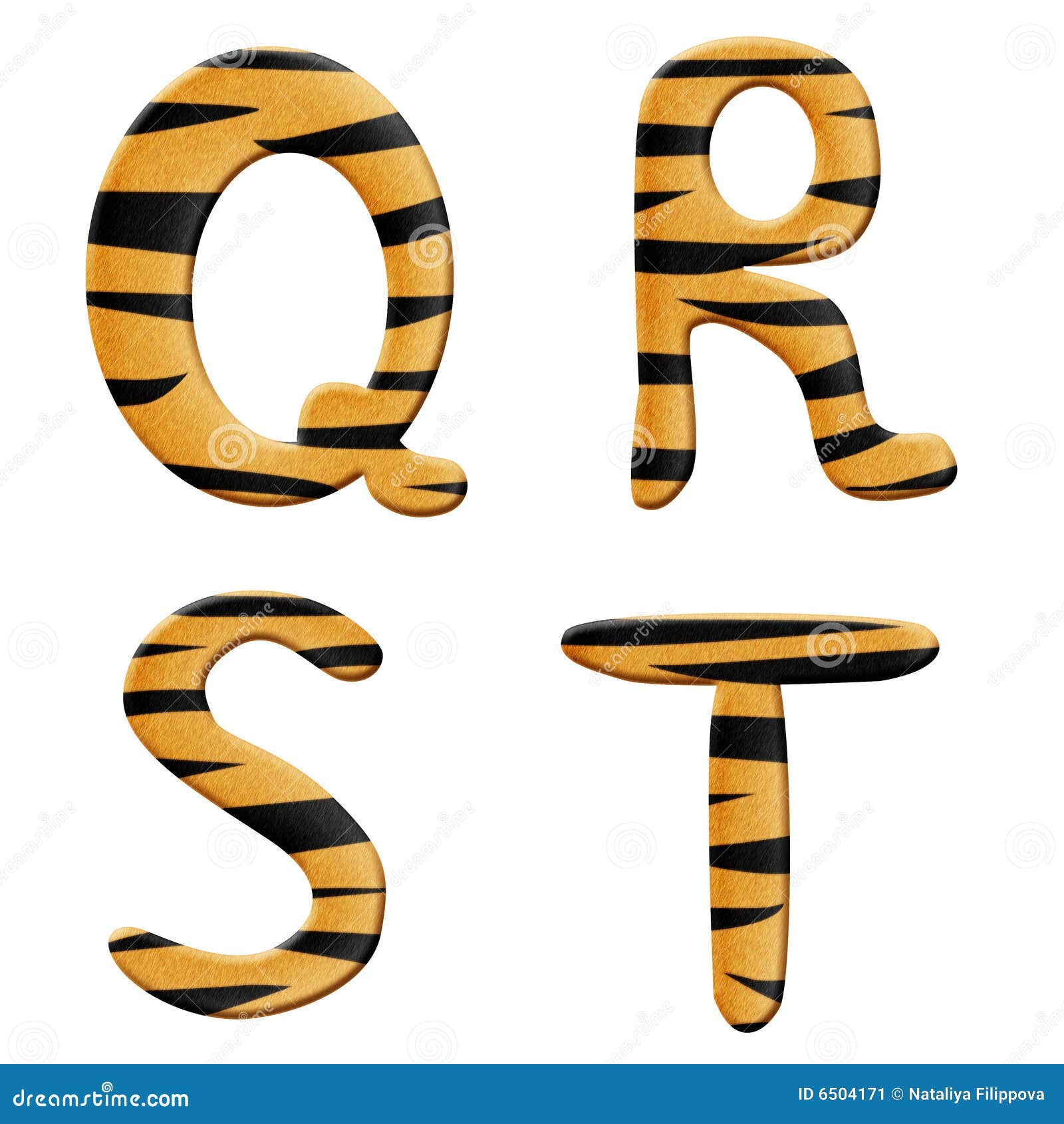 Tiger alphabet part 5 stock illustration. Illustration of glamour - 6504171