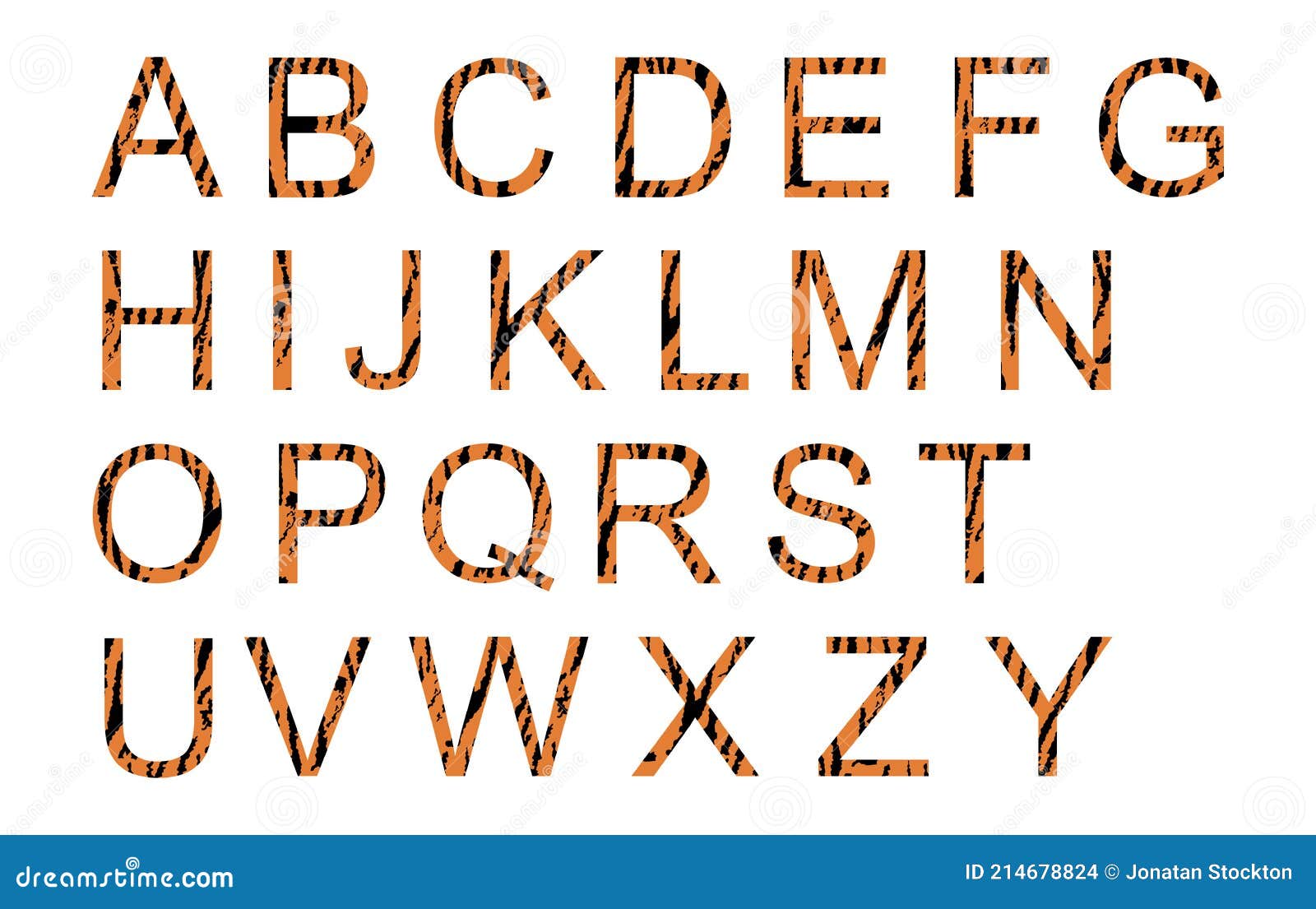 Tiger Alphabet Collection, Vector Art And Illustration | CartoonDealer ...