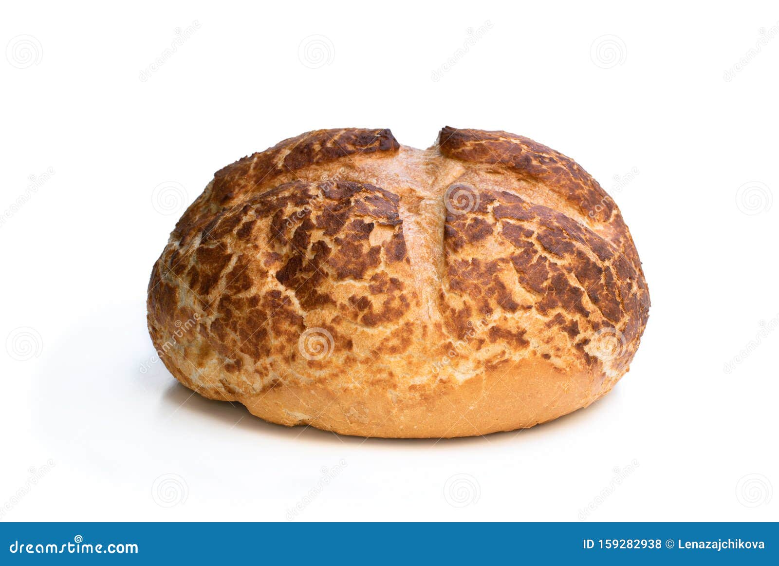 Tiger Bread Isolated on White Stock Photo - Image of gourmet, food ...