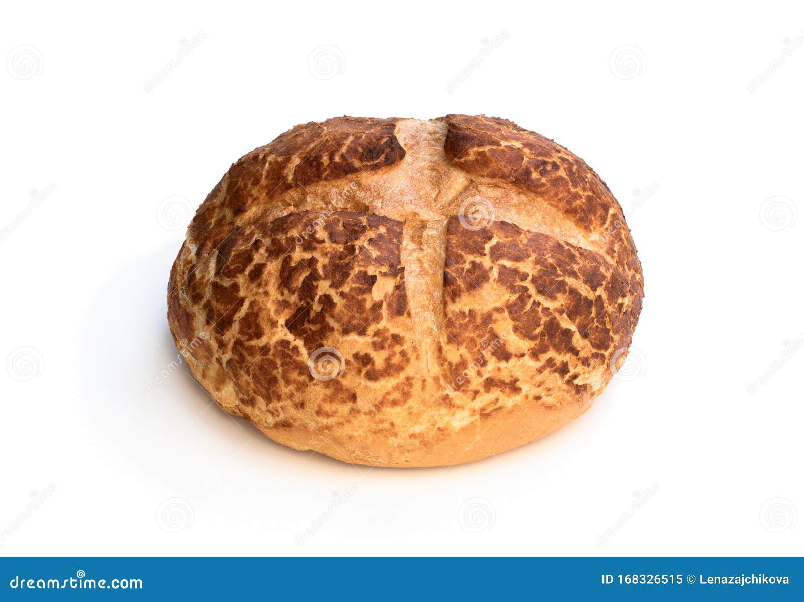 Tiger Bread Isolated on White Stock Image - Image of eating, isolated ...