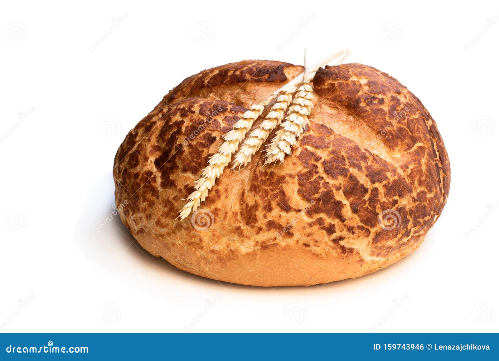 Tiger Bread Isolated on White Stock Photo - Image of isolated, eating ...