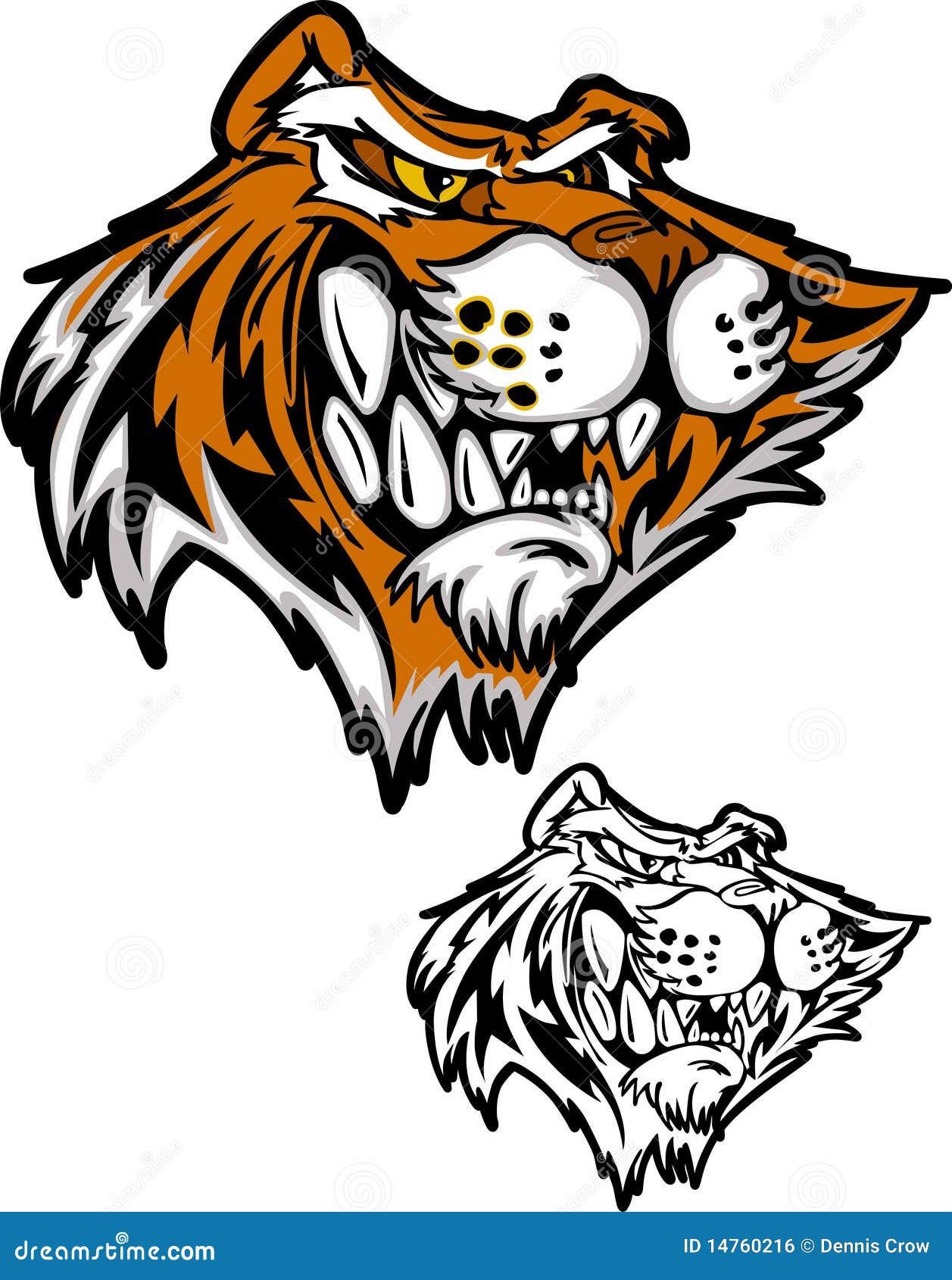 Tiger Cartoon Mascot Vector Illustration Stock Vector - Illustration of ...
