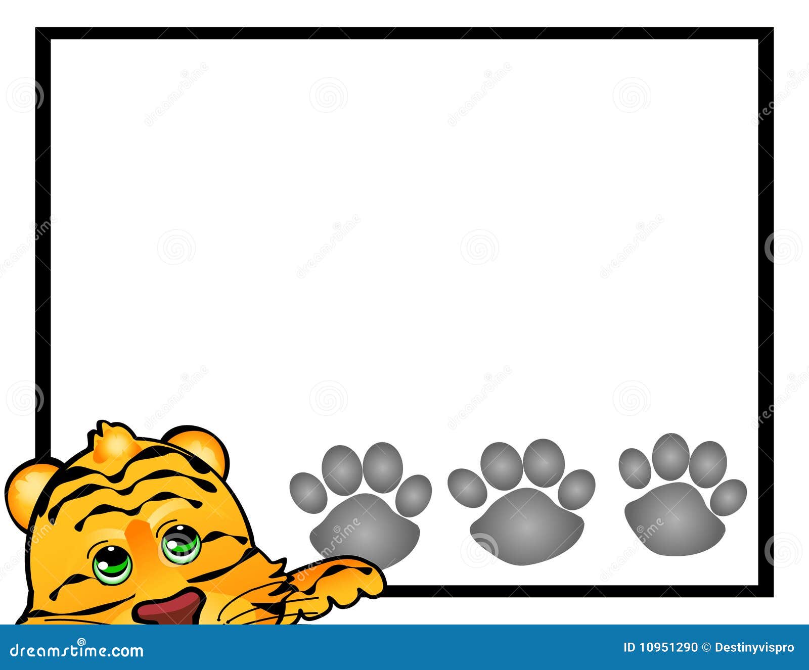Tiger Cat Frame stock illustration. Illustration of page - 10951290