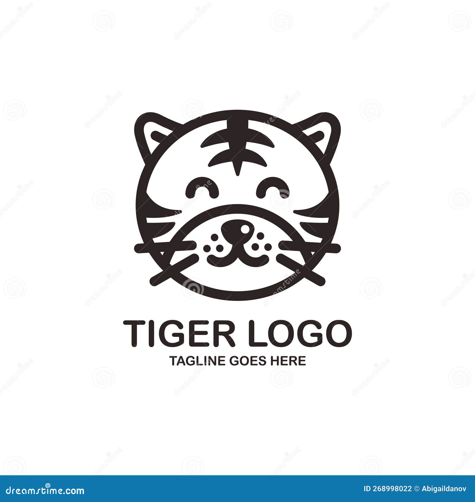 Tiger face logo stock vector. Illustration of graphic - 268998022