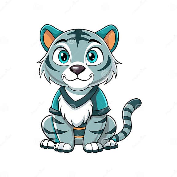 Tiger Cub Programming with Energy Stock Vector - Illustration of nature ...
