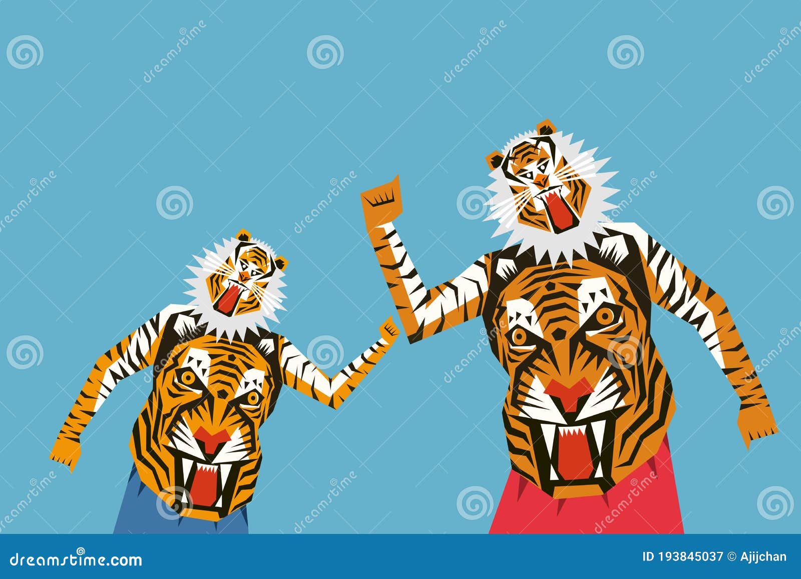 Illustration Of Tiger Dance During Onam Festival In Kerala Stock Image ...