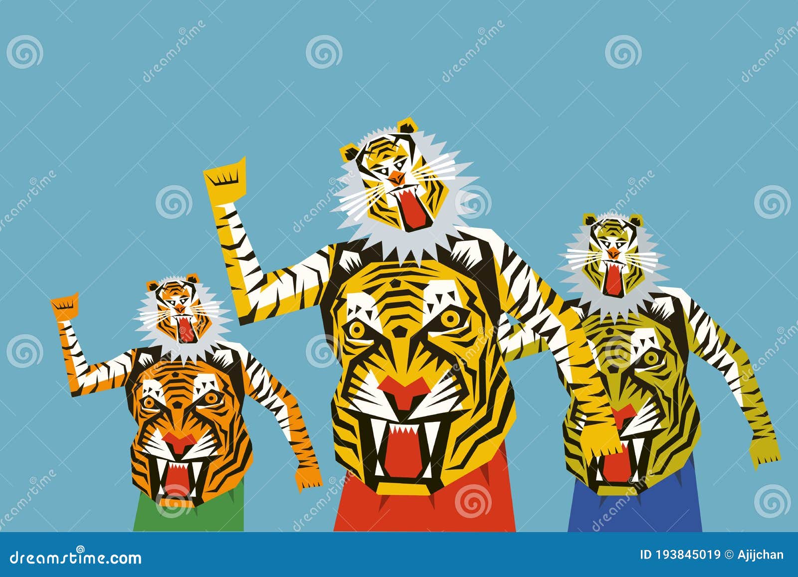 Illustration Of Tiger Dance During The Onam Festival In Kerala Stock ...