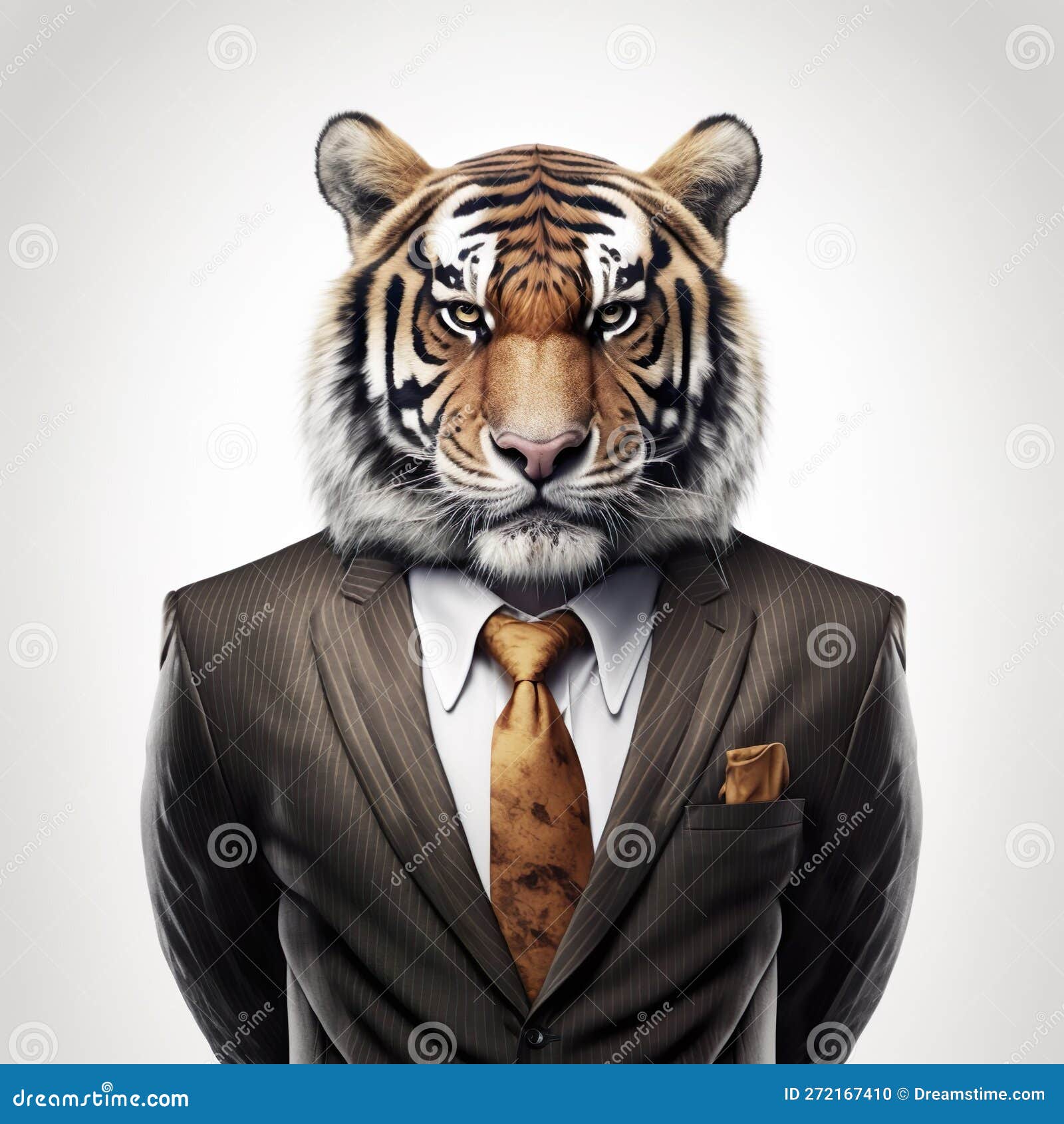 Tiger Dressed in a Suit. Elegant Classy Style. Illustration Stock ...