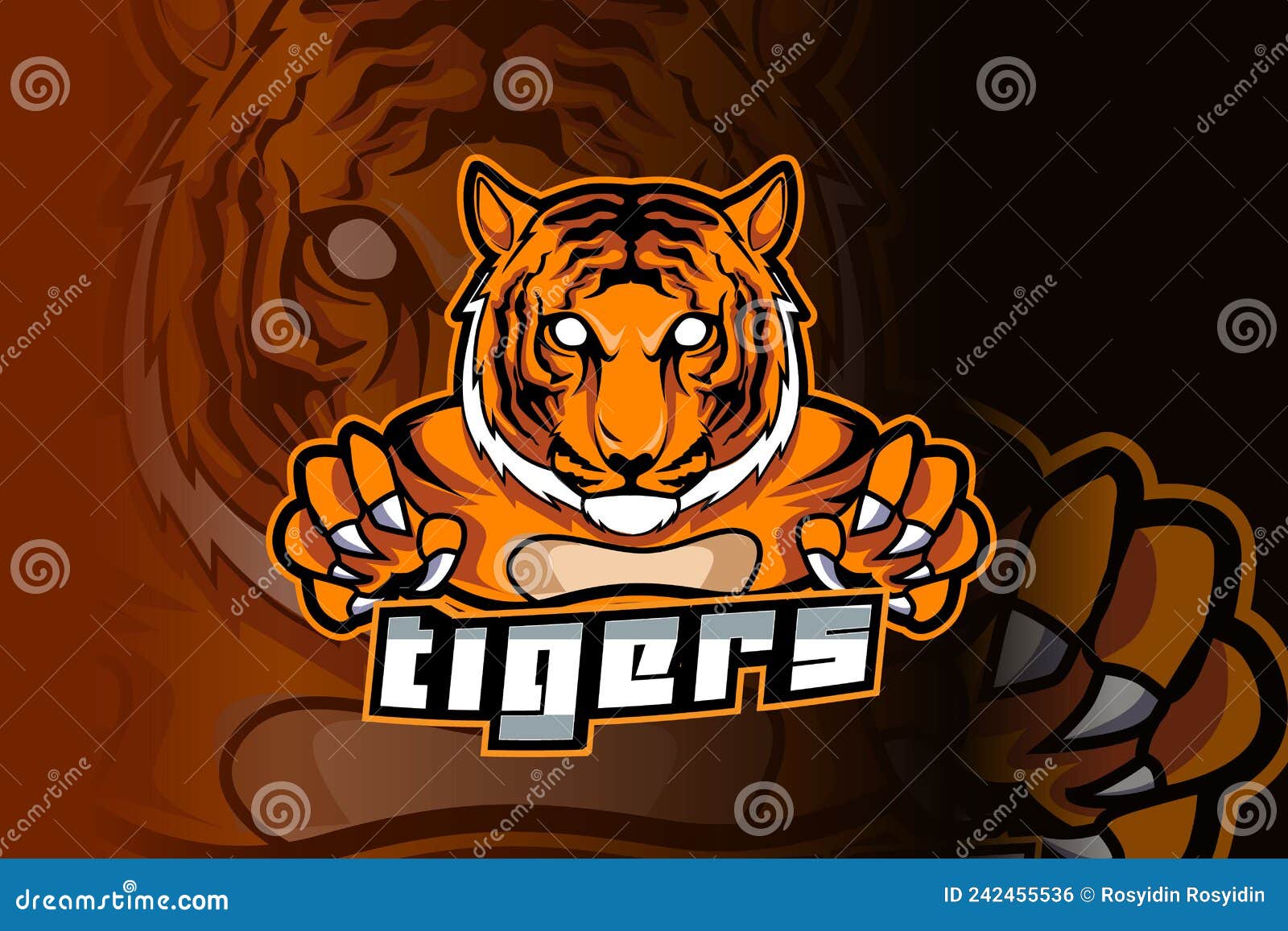 Tiger e sport logo vector stock vector. Illustration of team - 242455536