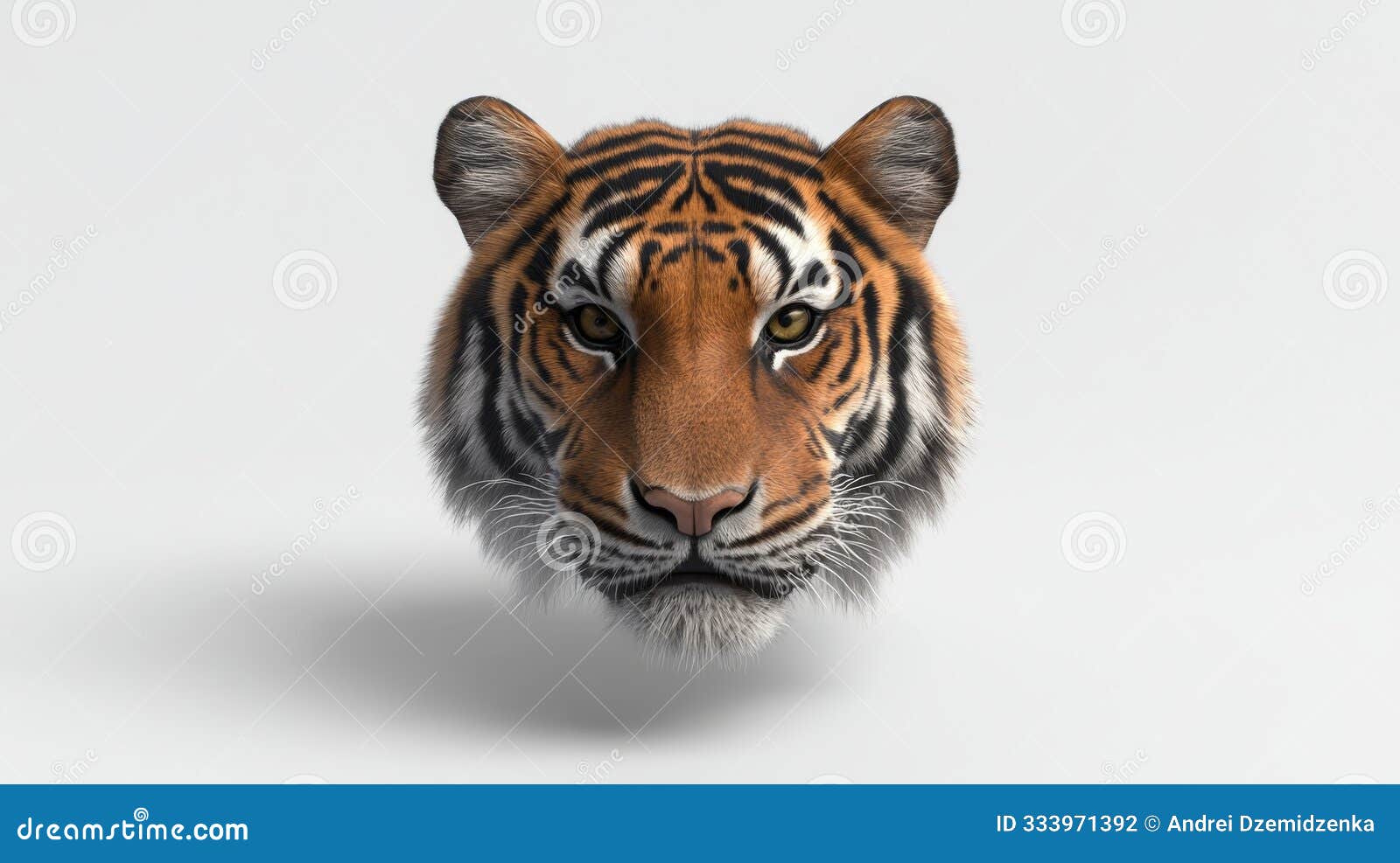 Tiger Face Close Up Isolated on White Stock Photo - Image of wildlife ...