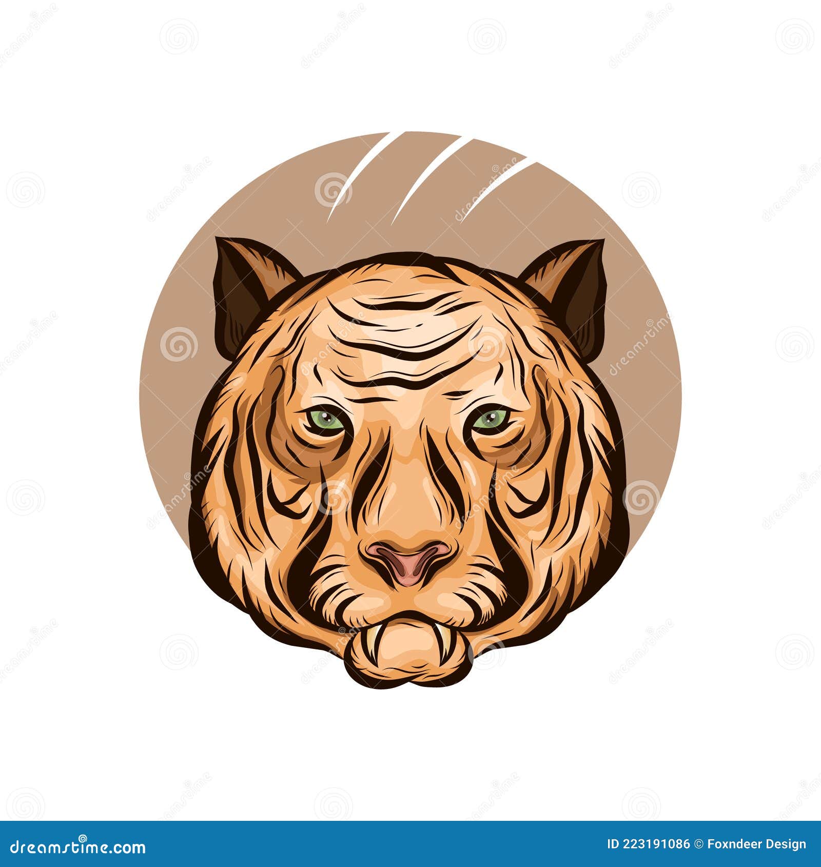 Tiger Face Mascot Logo Design Stock Vector - Illustration of mascot ...
