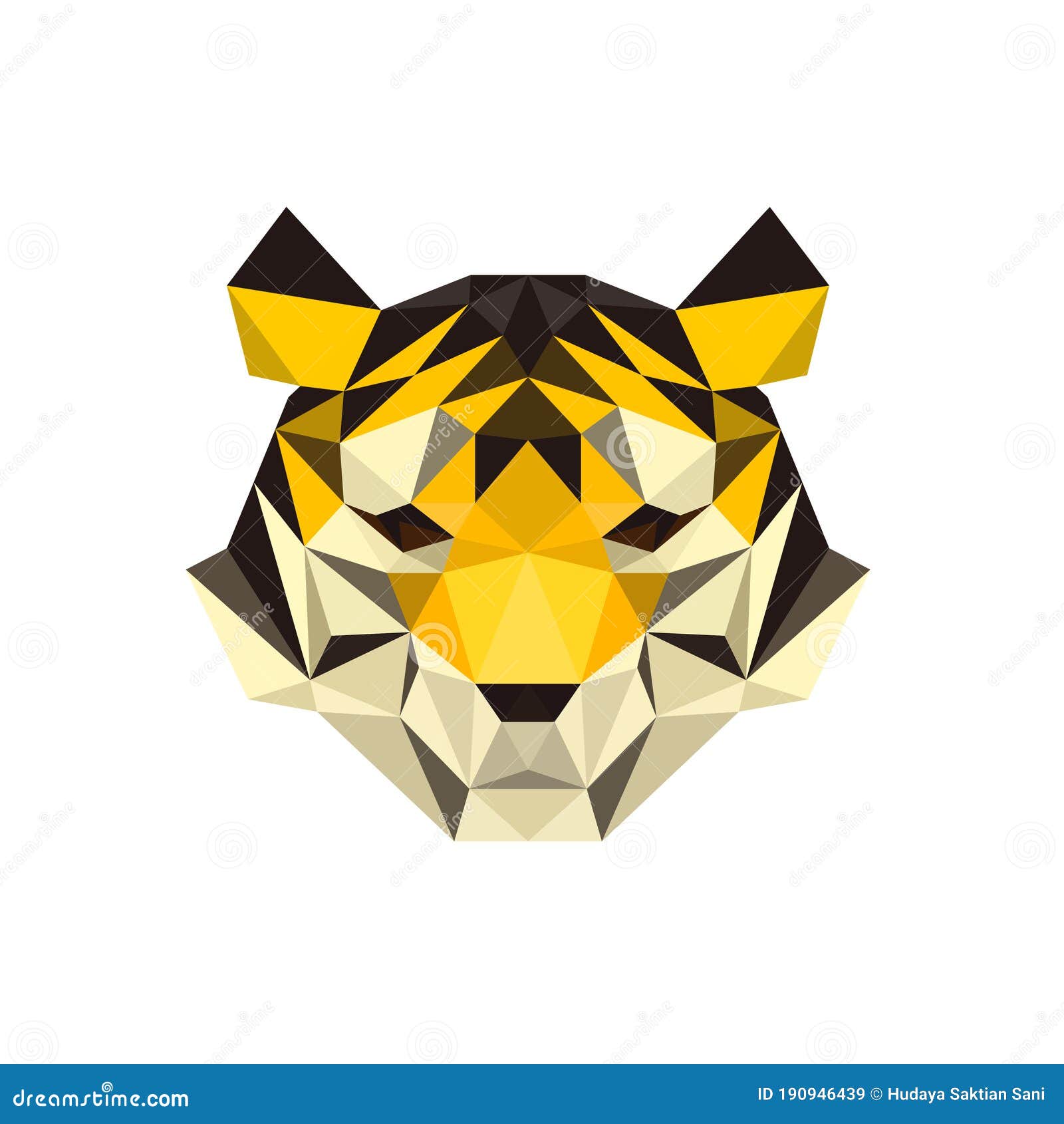 TIGER FACE with POLYGONAL GEOMETRIC STYLE Stock Illustration ...