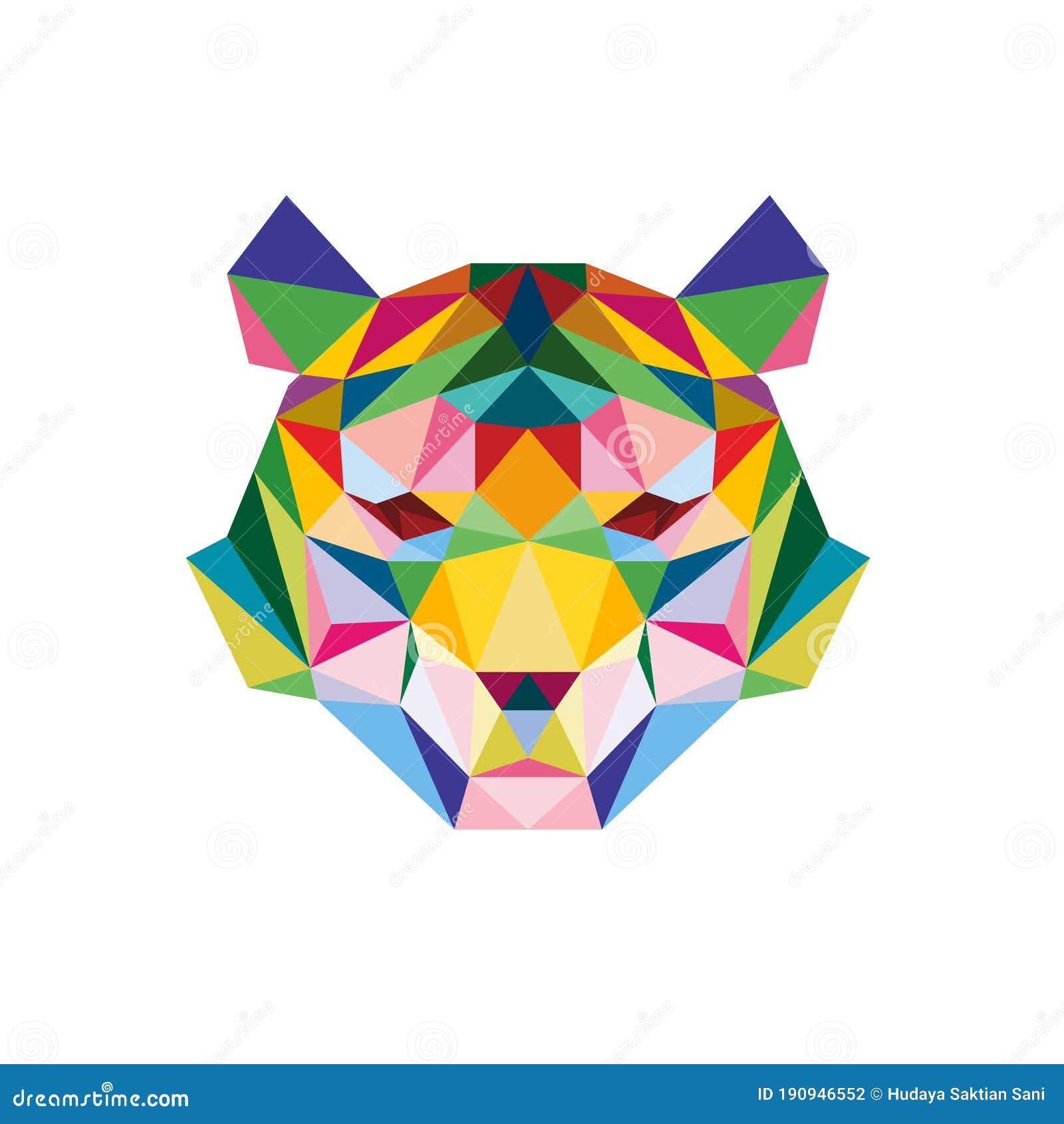 TIGER FACE with POLYGONAL GEOMETRIC STYLE Stock Vector - Illustration ...
