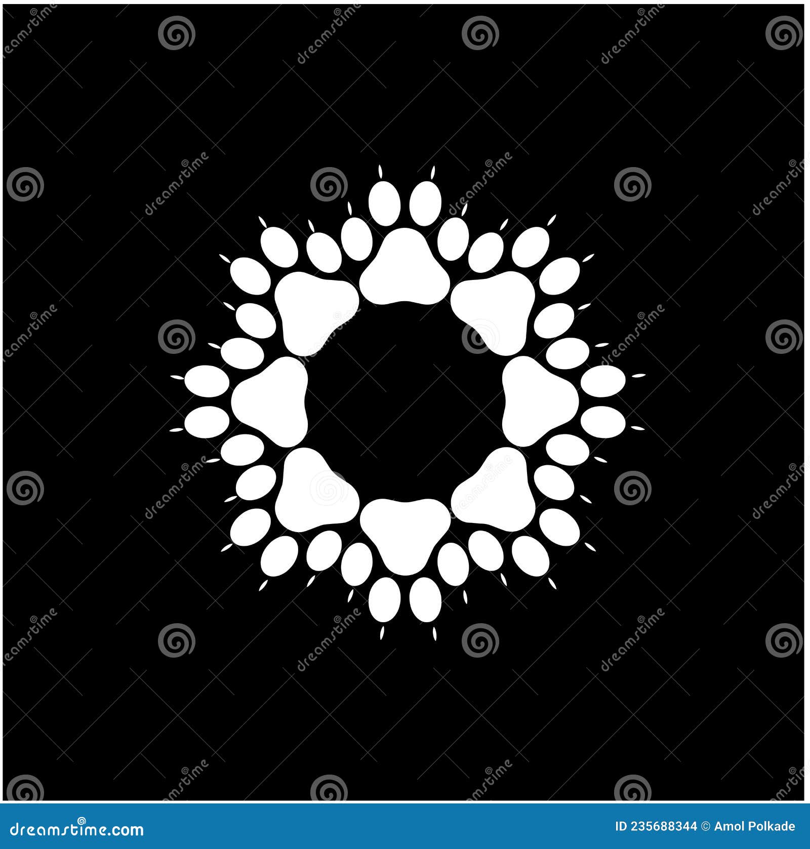 Tiger Foot Print Icon. Tiger Paw Print Symbol Unit Stock Vector ...