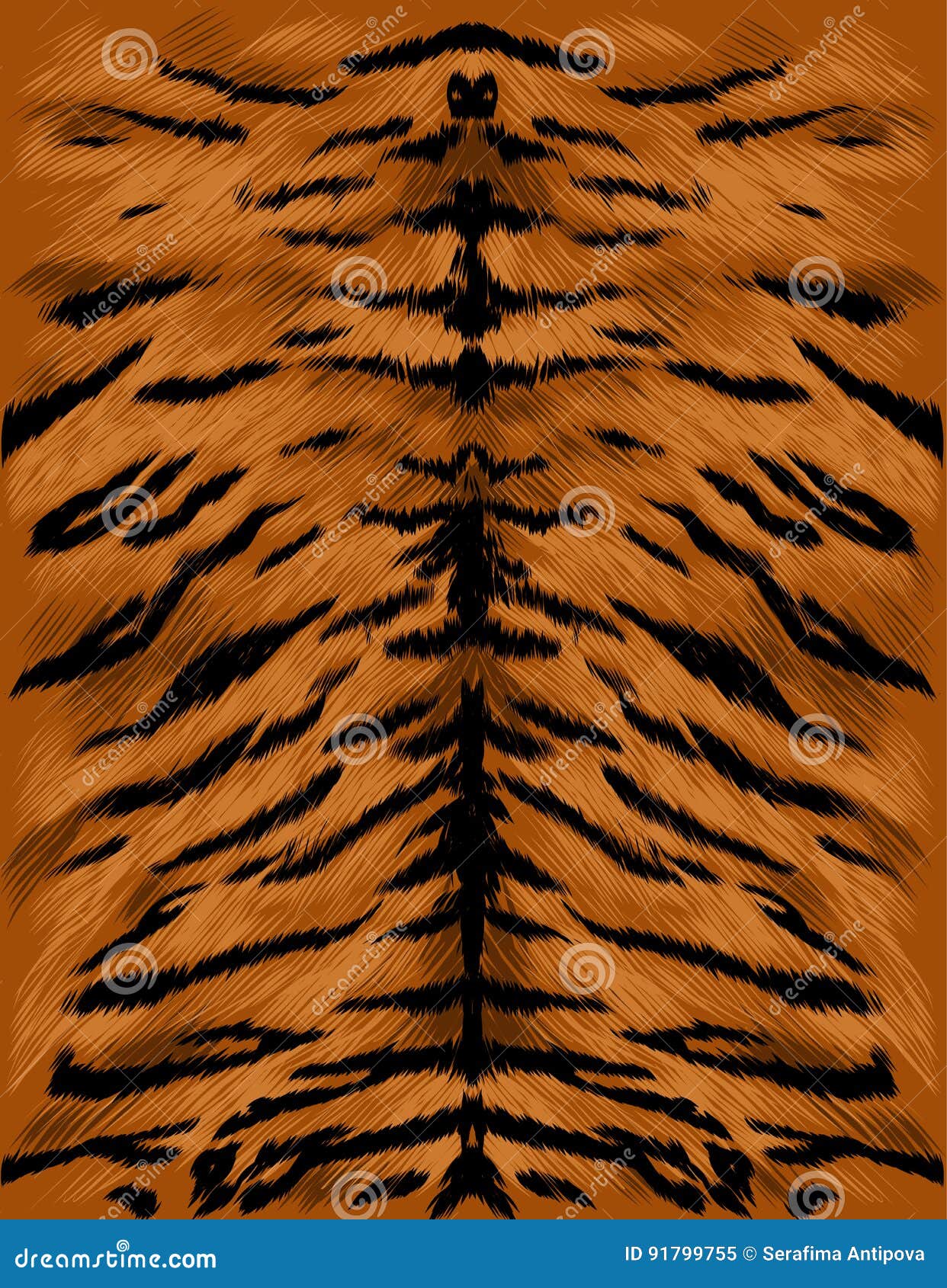 Tiger Texture Seamless Animal Pattern Background Vector Illustration ...