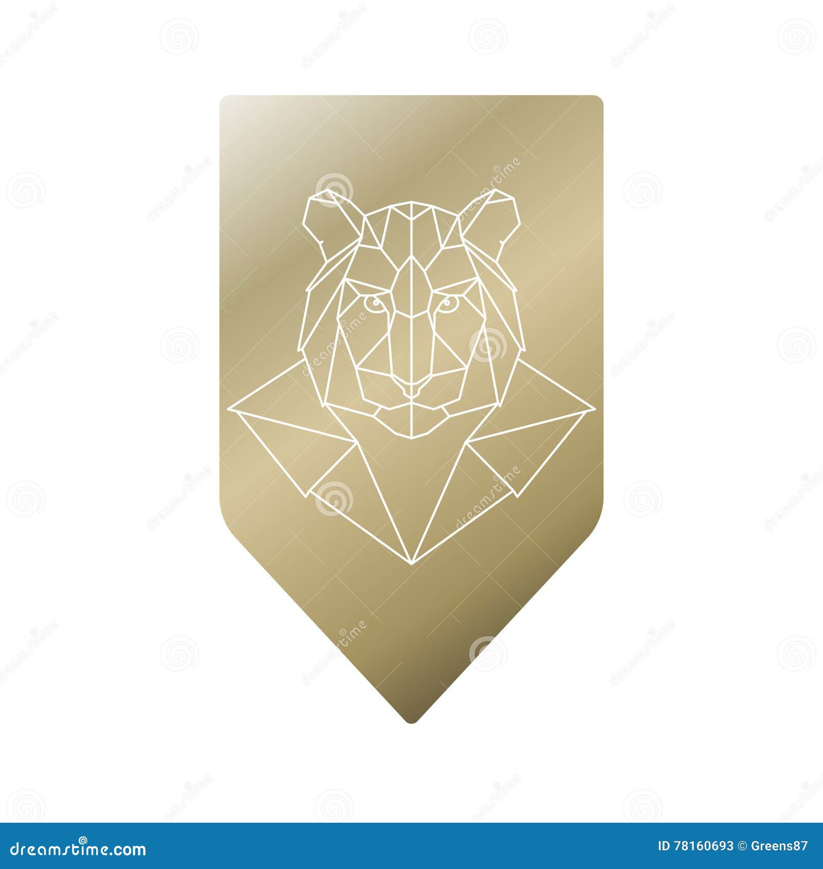 Tiger From Geometric Shapes, Cubism, Vector Tiger Gradient With ...