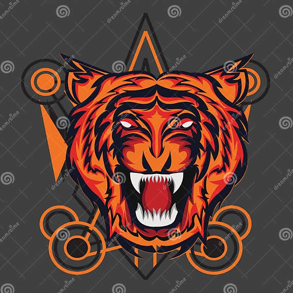 Tiger geometry concept 2 stock illustration. Illustration of geometry ...