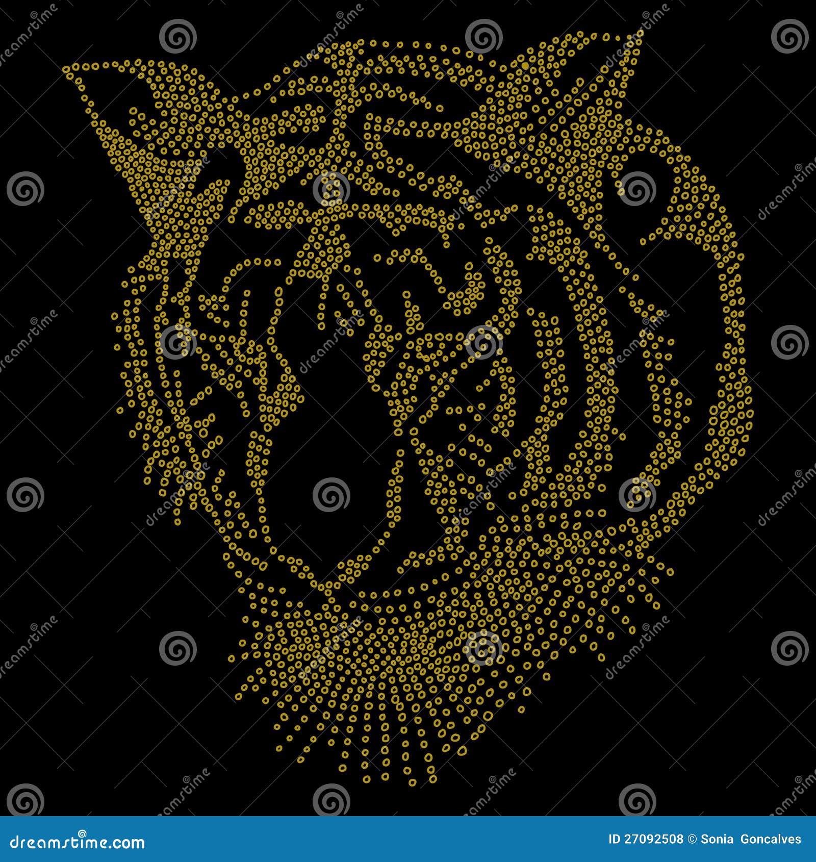 Tiger Glitter stock vector. Illustration of cartoon, aggressive - 27092508