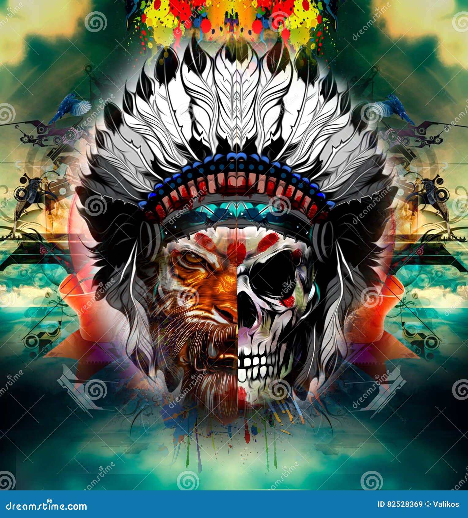 Half Skeleton Half Human Drawing