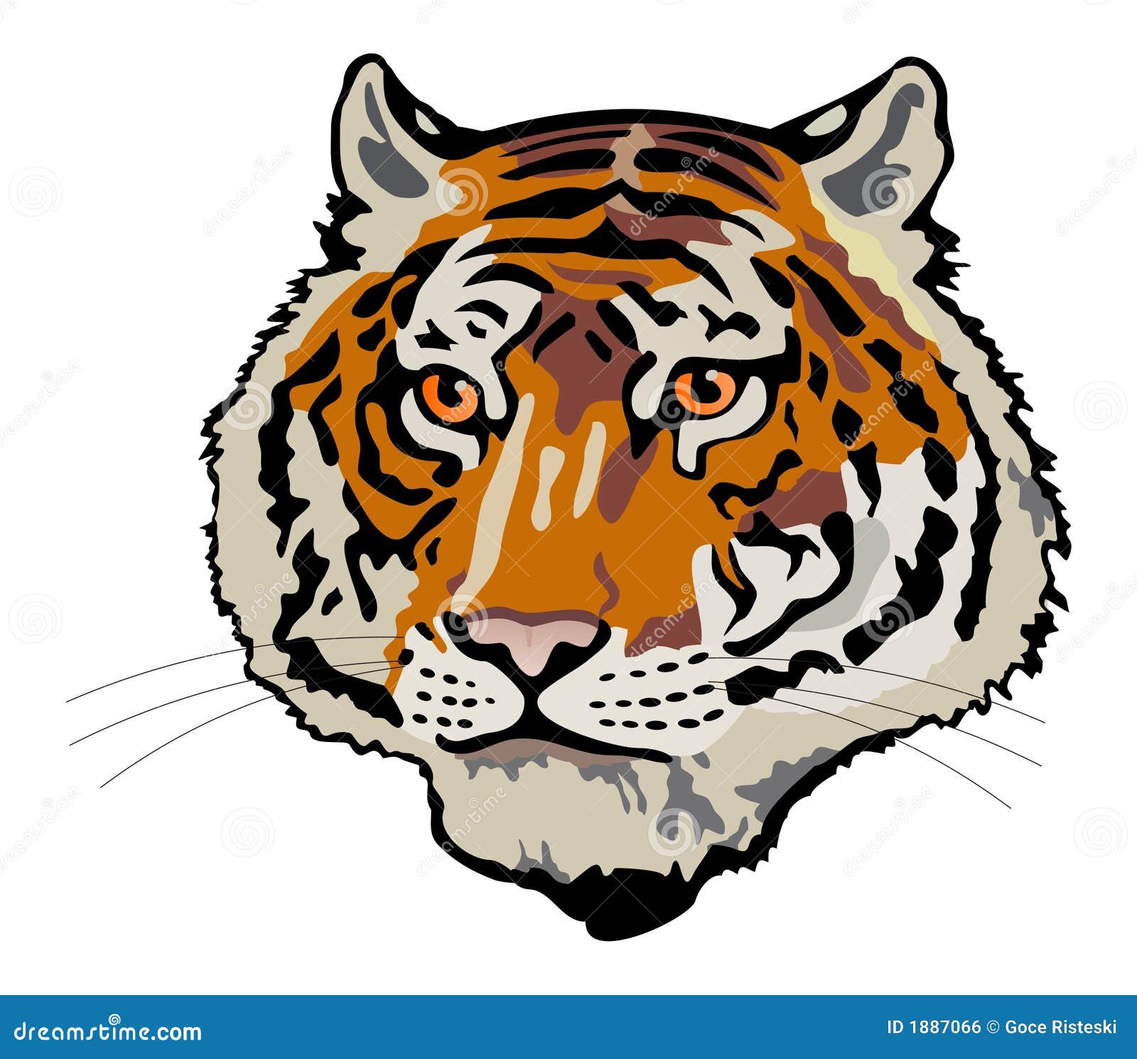 Tiger head clipart