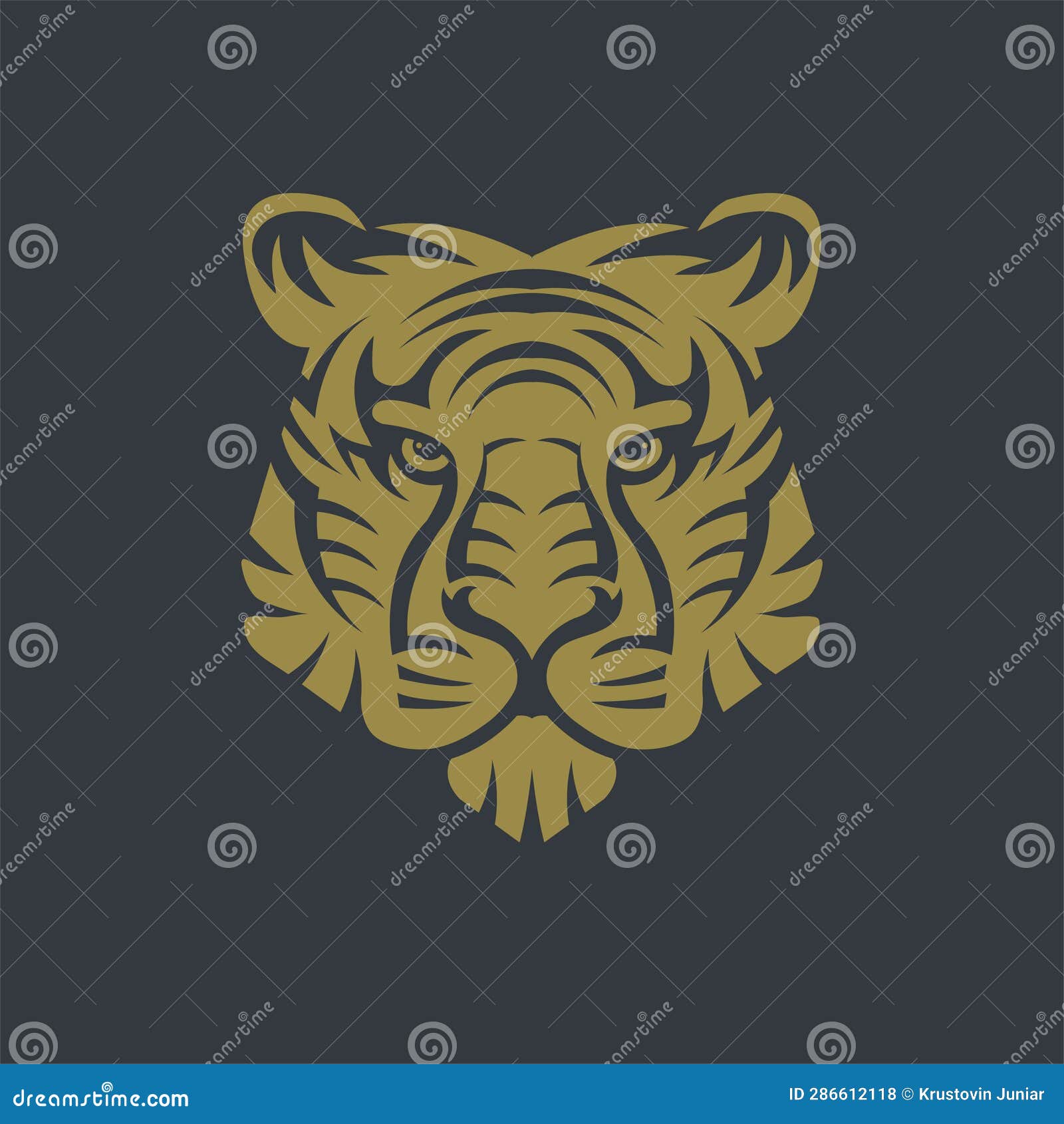 Tiger Head Face Symbol Vector Stock Vector - Illustration of vector ...