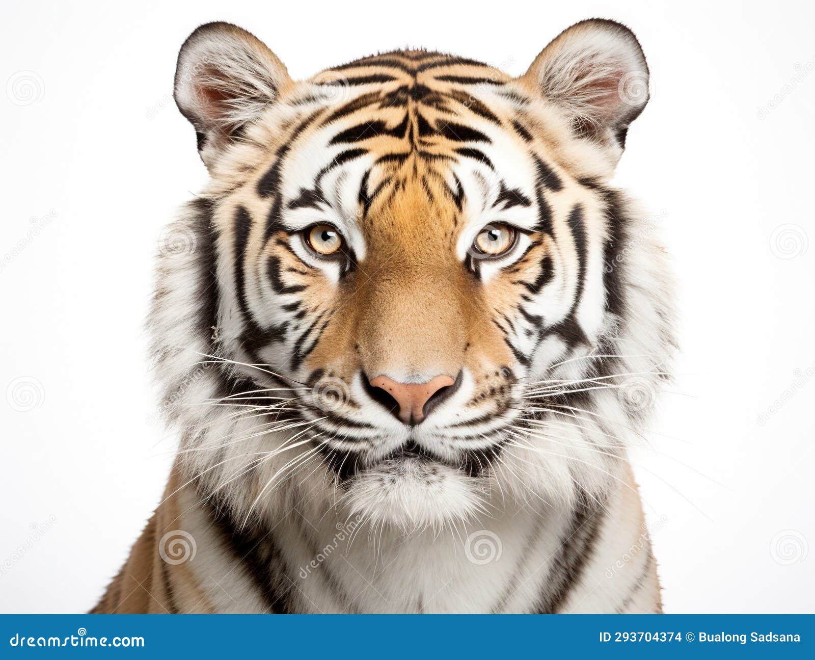 Tiger head isolated stock illustration. Illustration of majestic ...