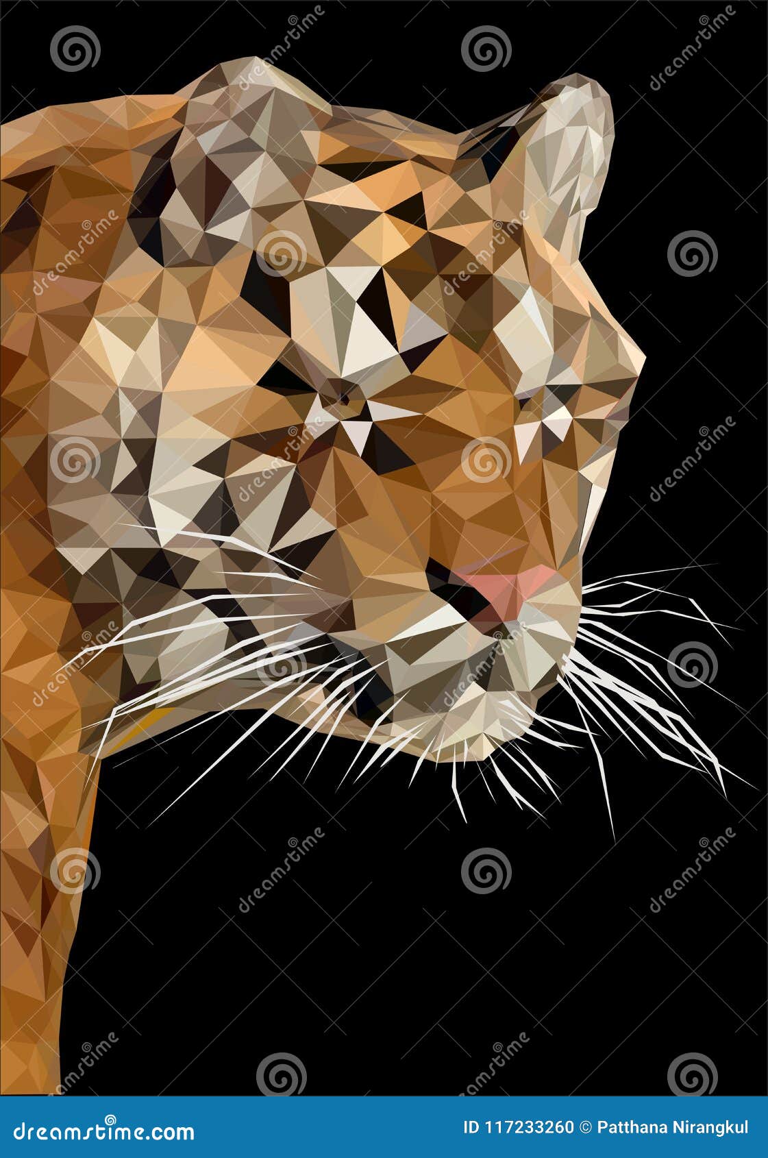 Polygon Black-and-white Drawing Of A Horse`s Head Cartoon Vector ...