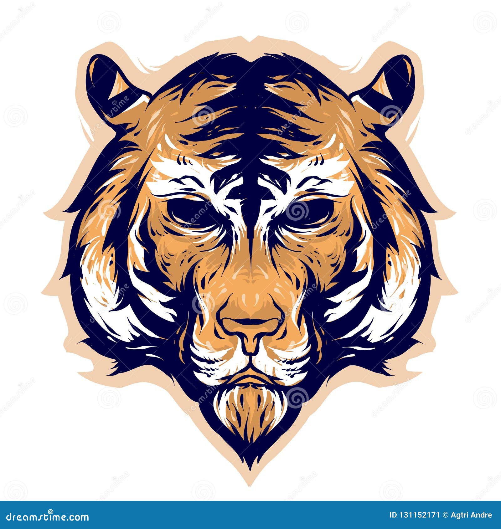 Scared Tiger Clip Art Mascot
