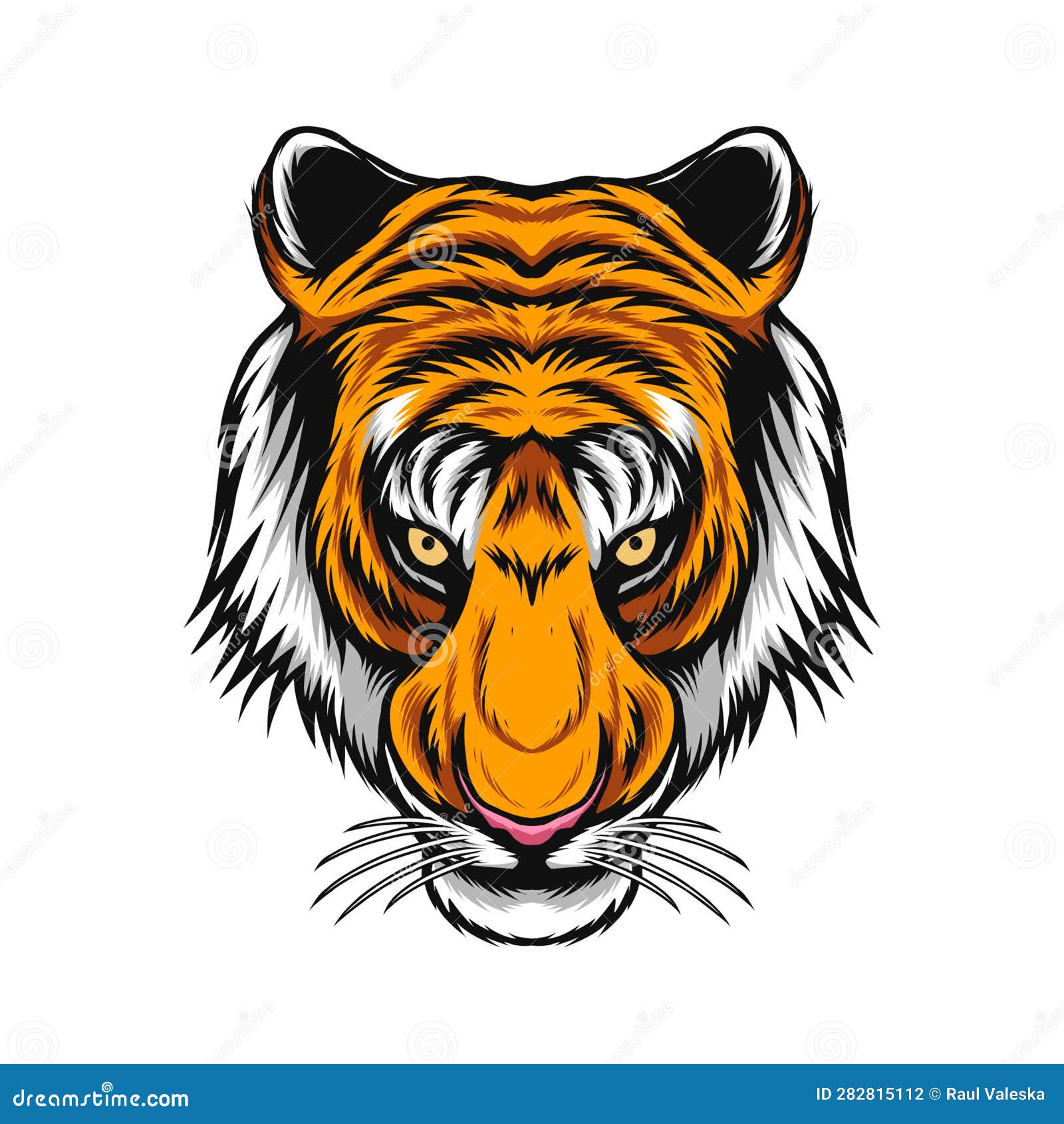Tiger head vector stock vector. Illustration of predator - 282815112