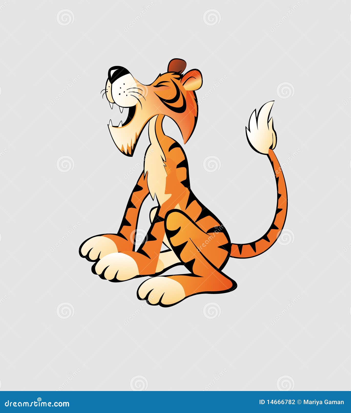 Tiger howls stock illustration. Illustration of vector - 14666782