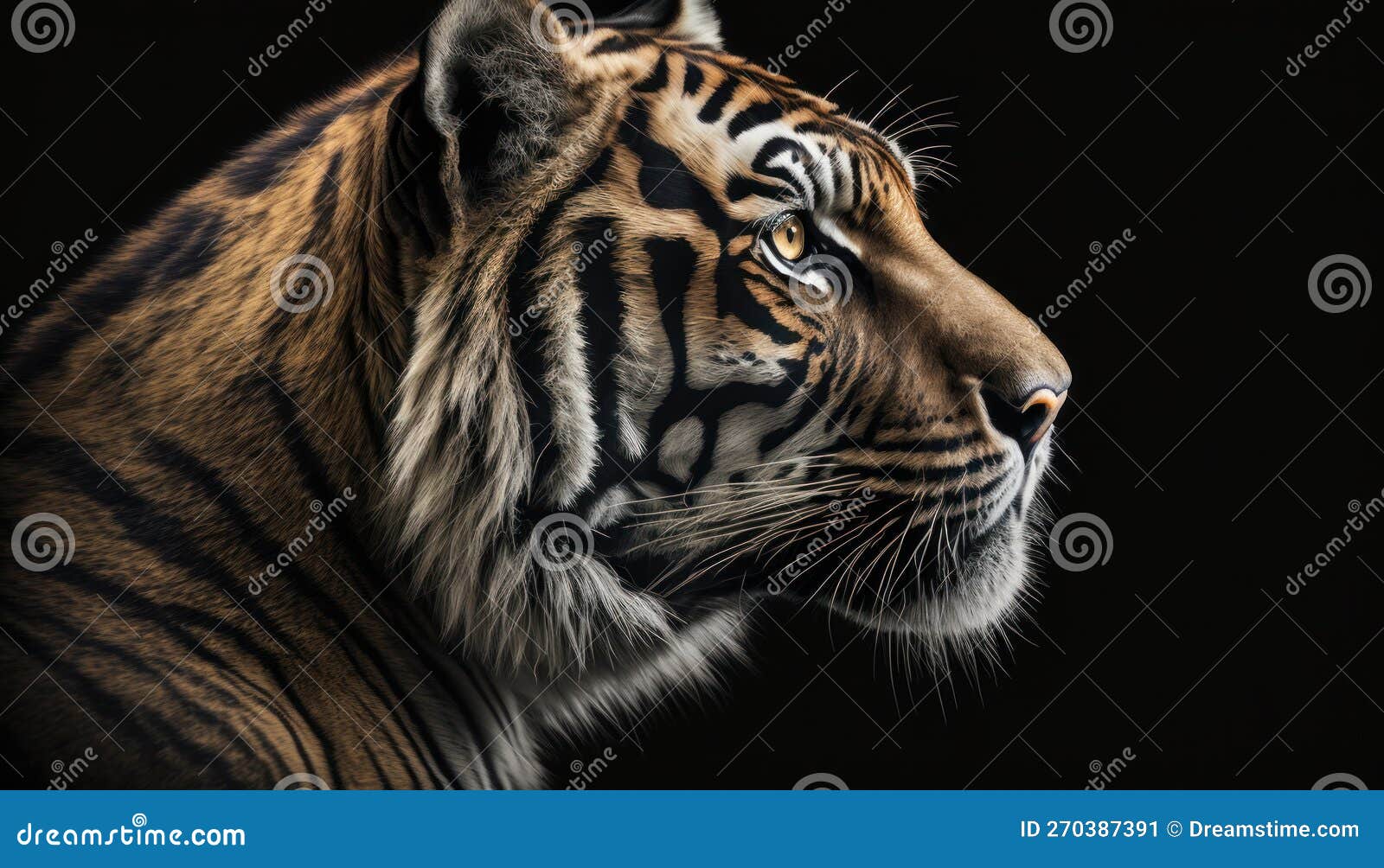 The Tiger in Hyper-realistic Representation Stock Illustration ...