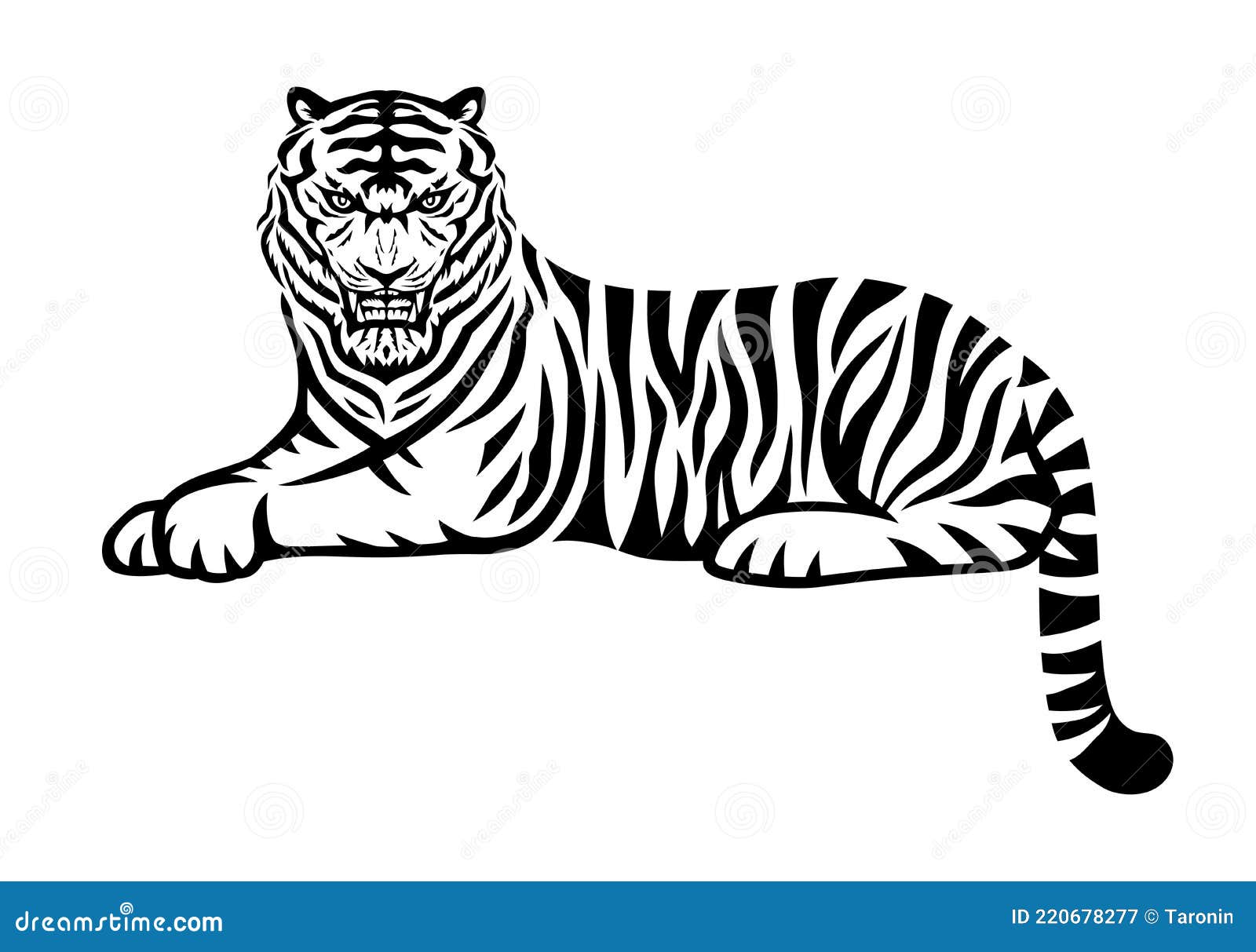 Tiger Icon on a White Background. Stock Vector - Illustration of ...