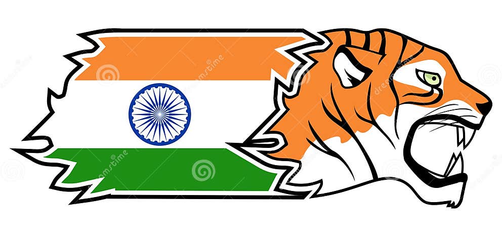 Tiger of indian stock vector. Illustration of indian - 30337897