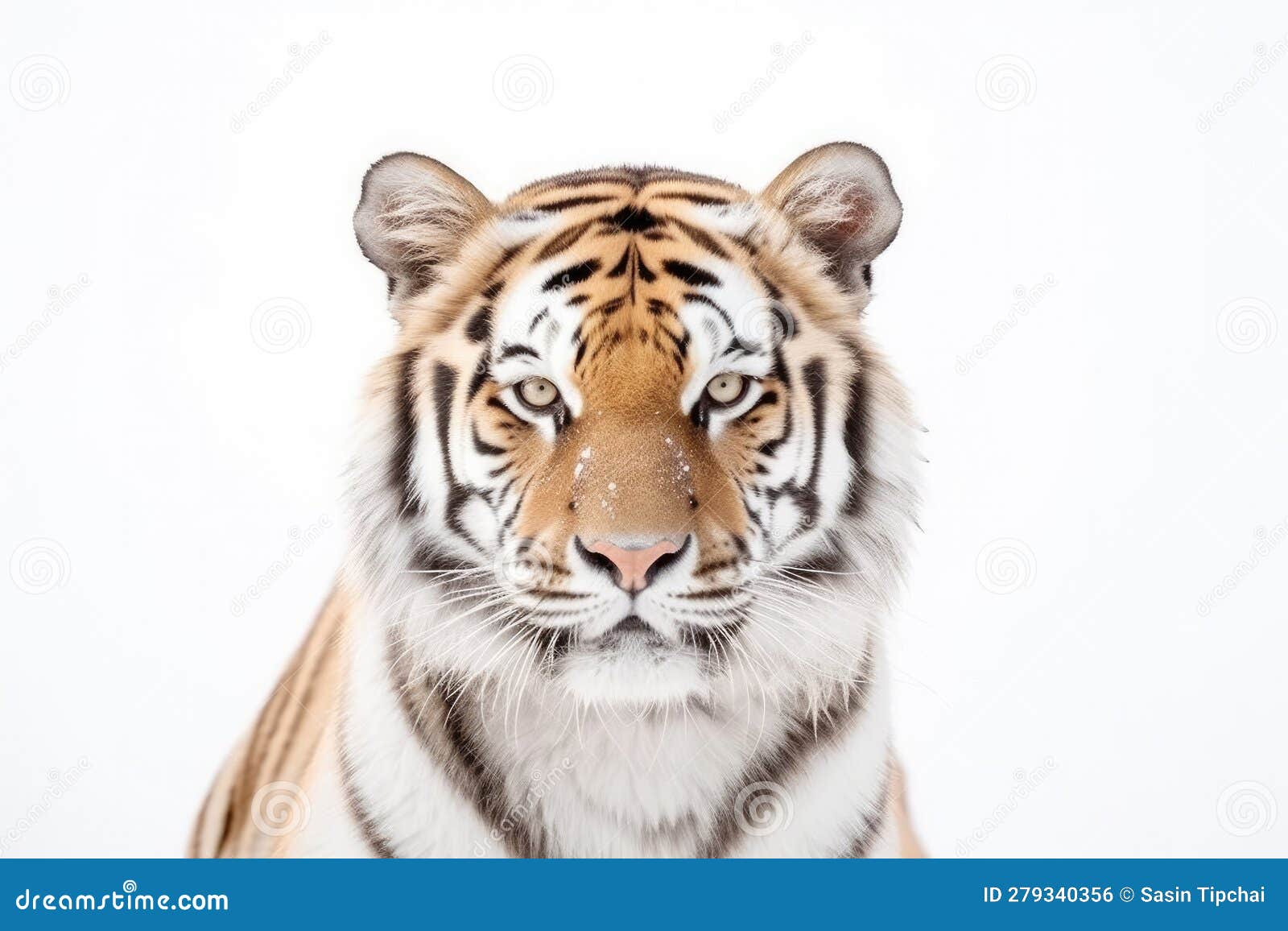 Tiger Isolated on White Background Stock Illustration - Illustration of ...
