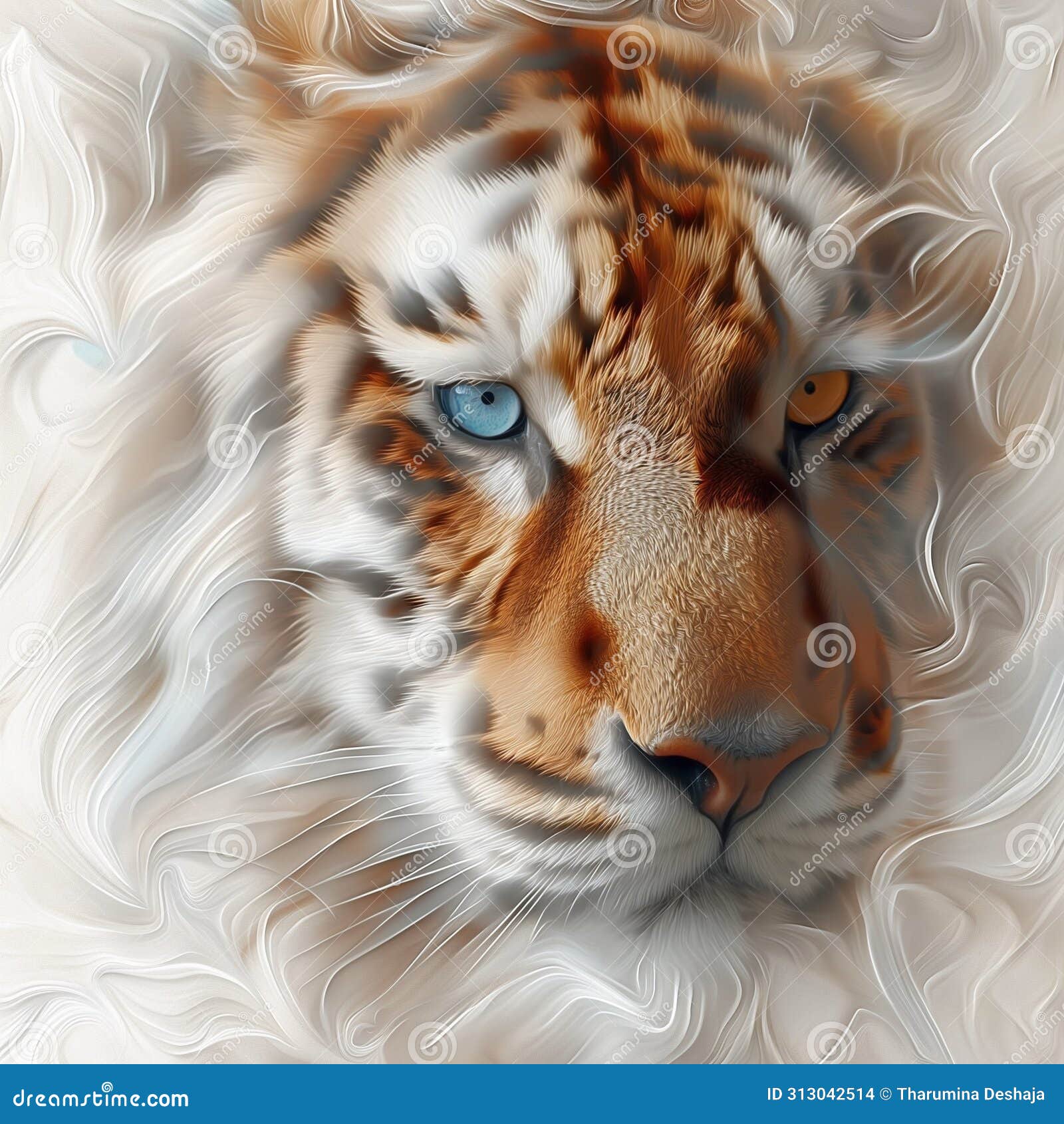 Tiger Isolated on White Background Stock Illustration - Illustration of ...