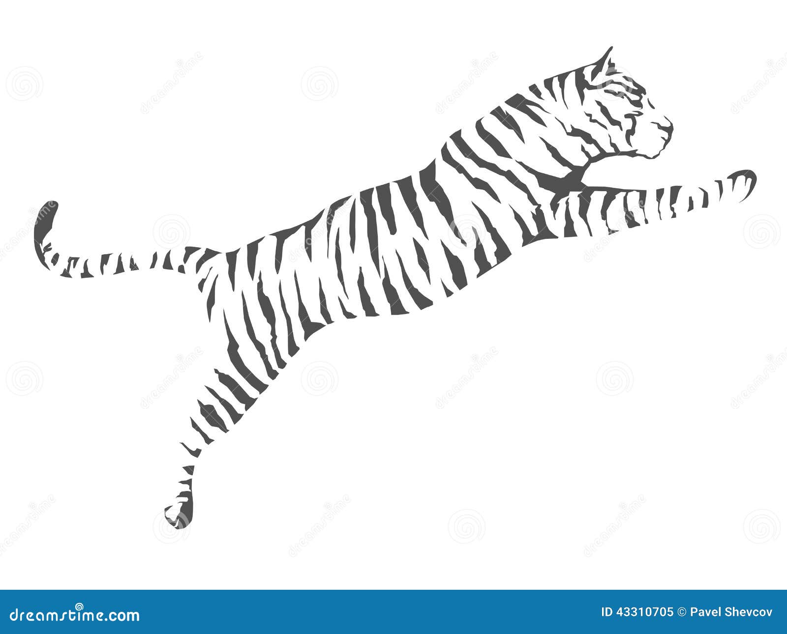 Tiger Jump stock vector. Illustration of abstract, tattoo - 43310705